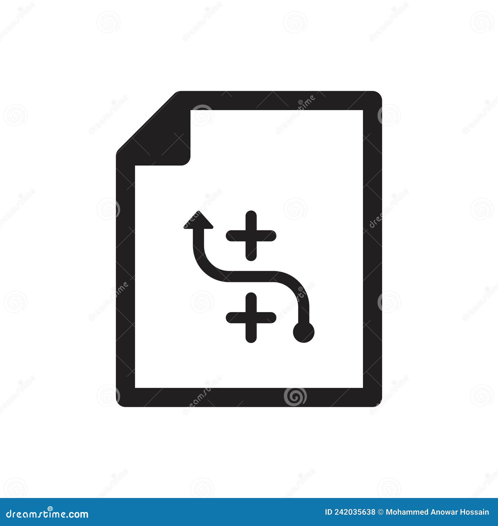 Planning Document Icon - Solution Document Icon Stock Vector ...