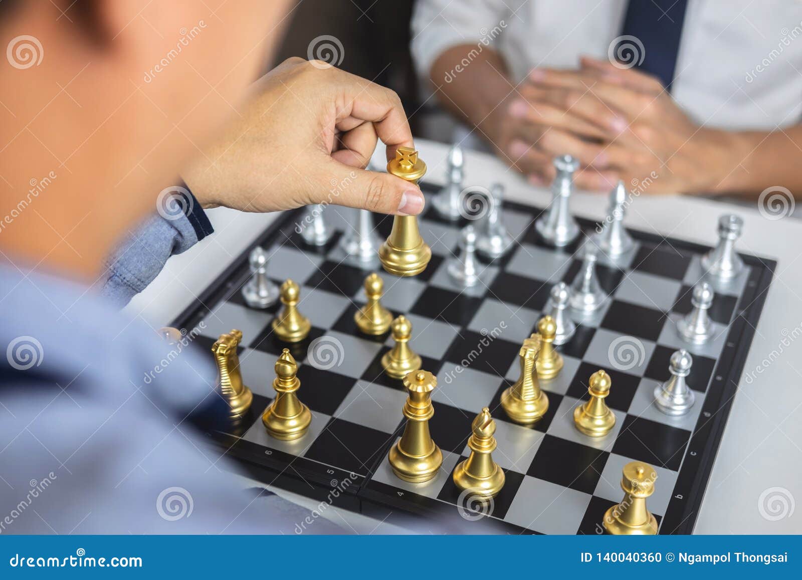 Planning and Strategic Concept, Businessman Playing Chess and Thinking ...