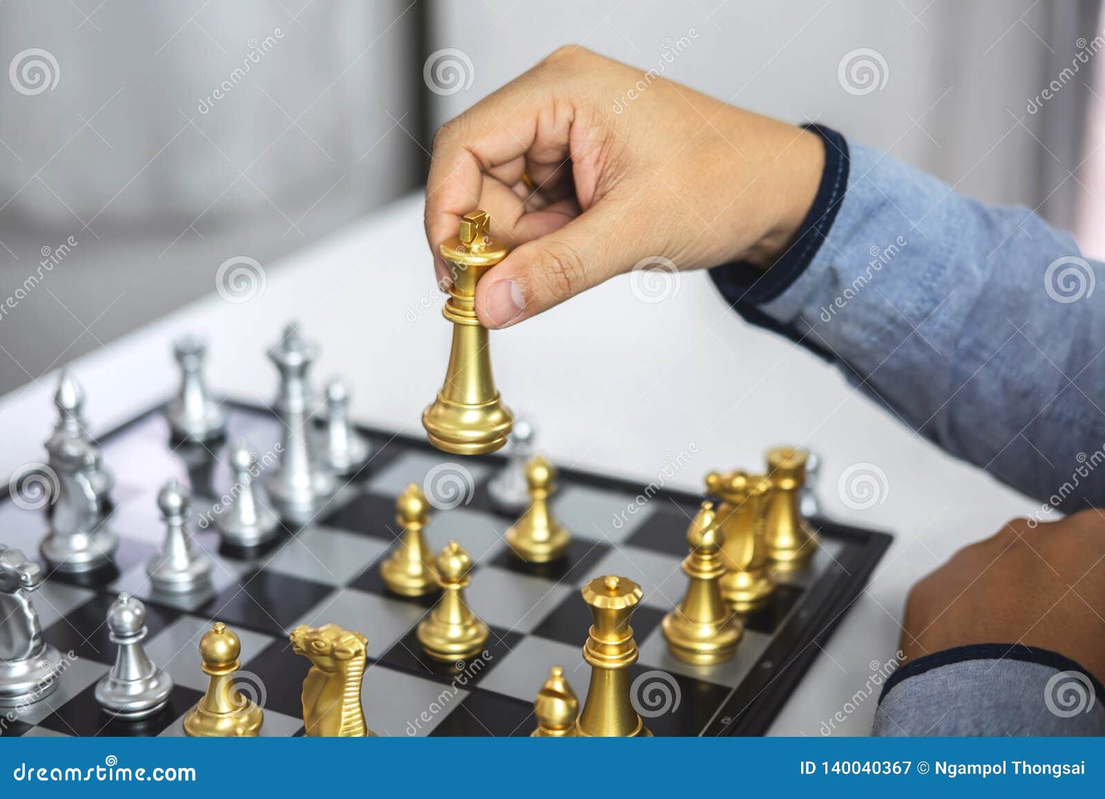Planning and Strategic Concept, Businessman Playing Chess and Thinking ...