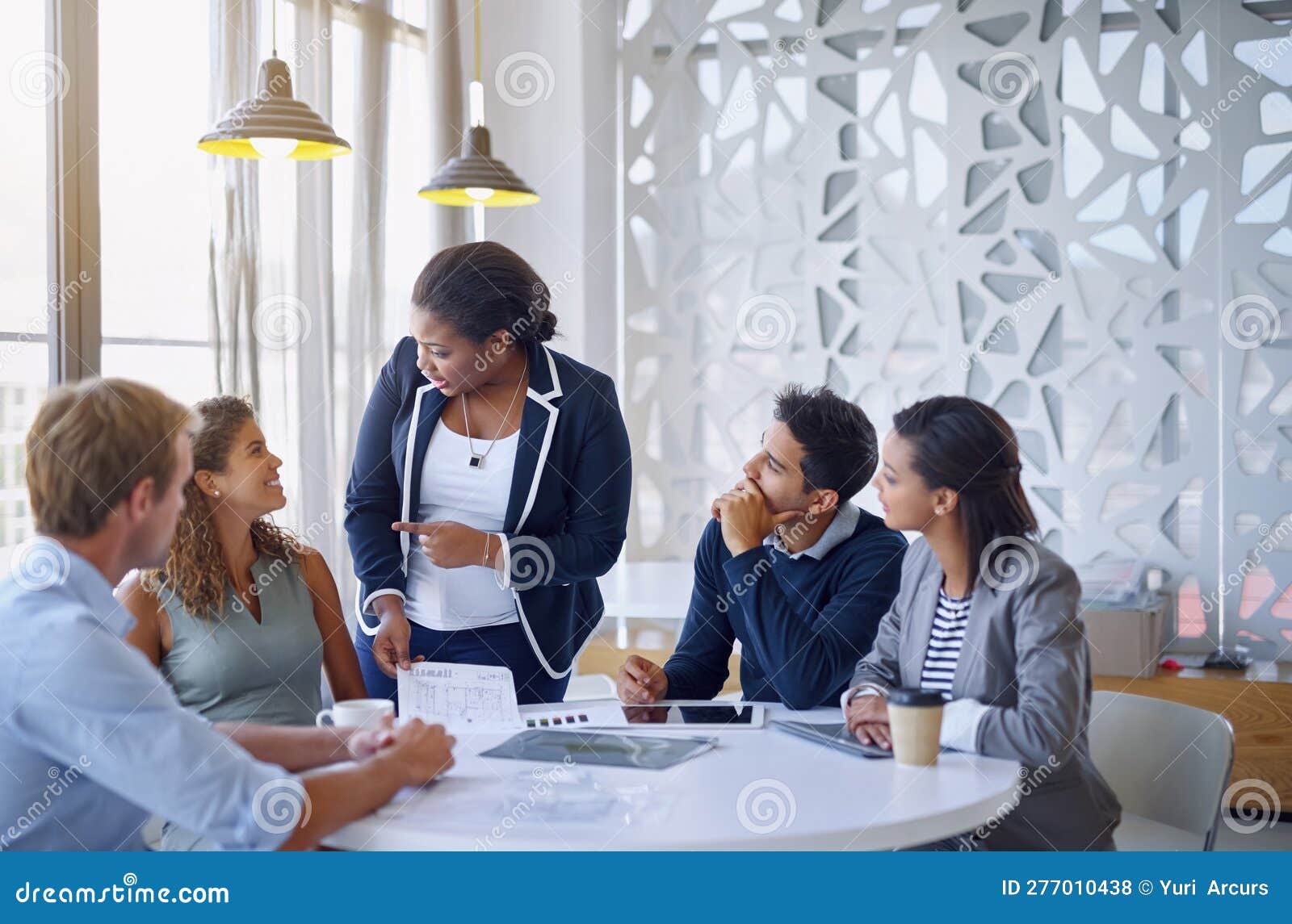 Planning and Strategy in Action. a Group of Colleagues Discussing ...