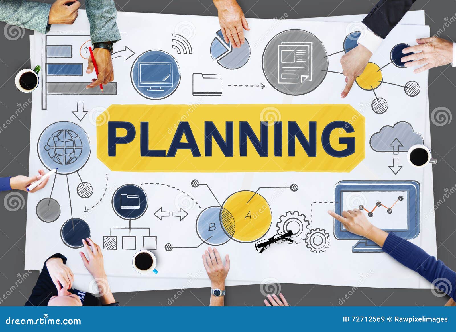 Planning Strategy Global Business Data Concept Stock Image - Image of ...