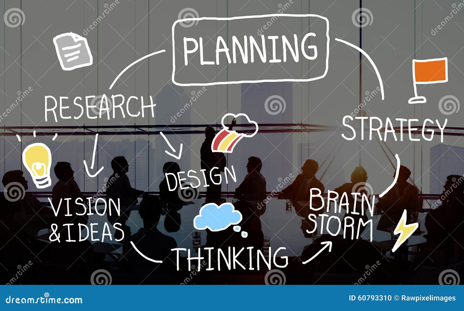Planning Strategy Search Goals Mission Connect Process Concept Stock ...