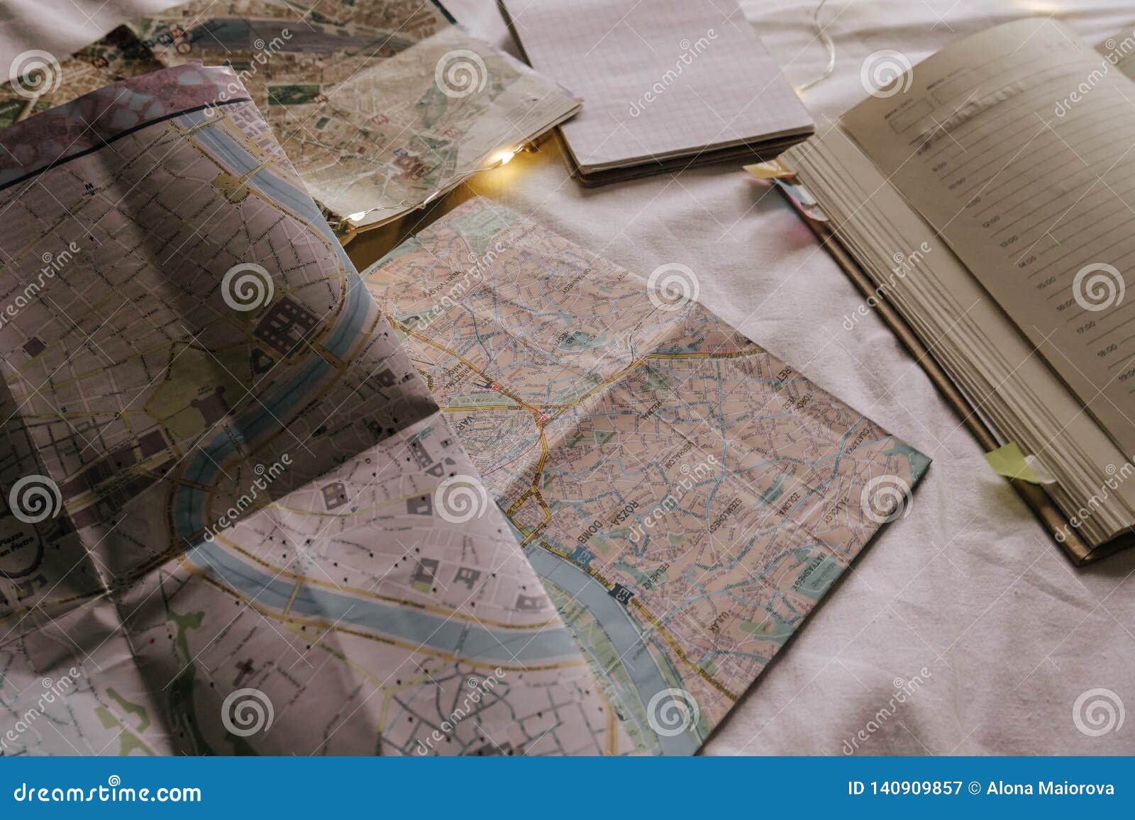 Planning Stuff. Notebook and Paper Planner Stock Image - Image of ...