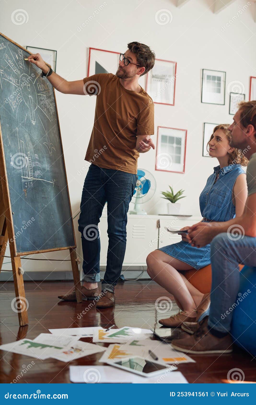 Planning for Success. a Group of Creative Workers Having a ...