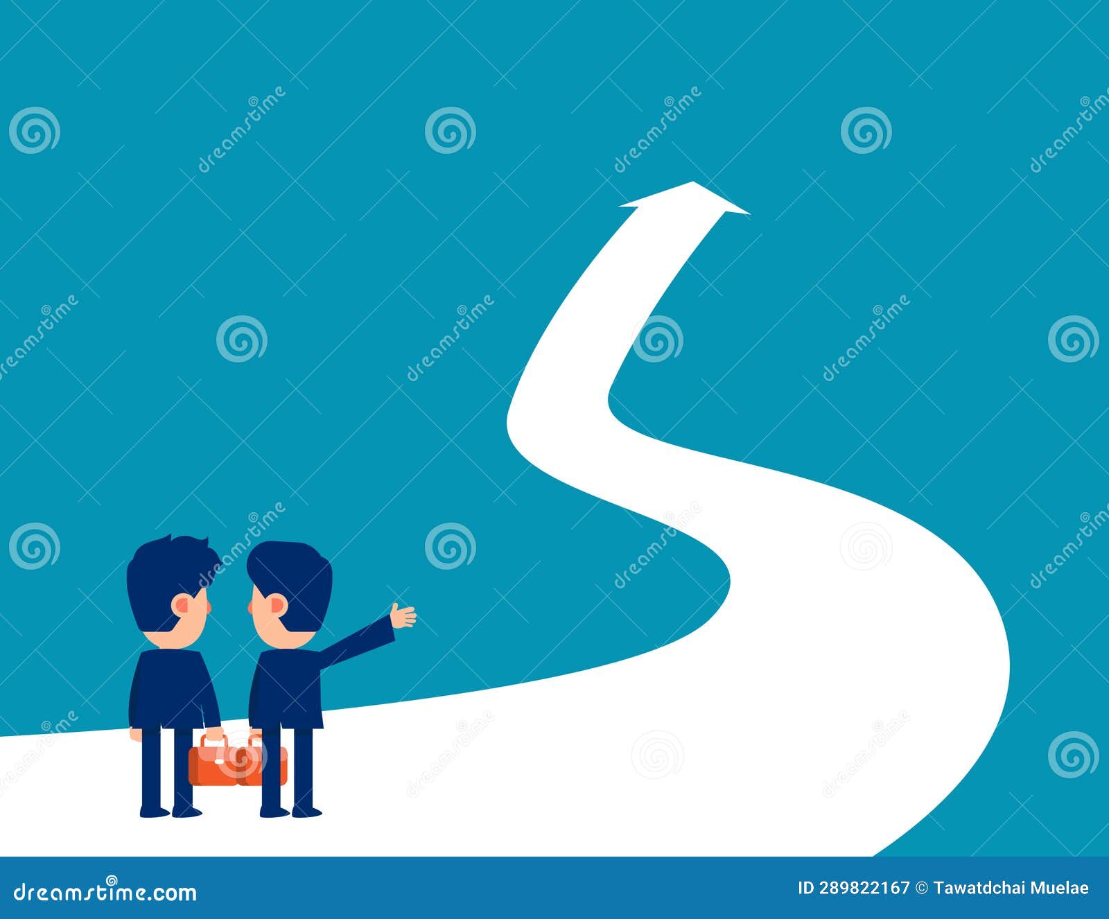 Planning Successful Business Strategy. Business Vector Cartoon Concept ...