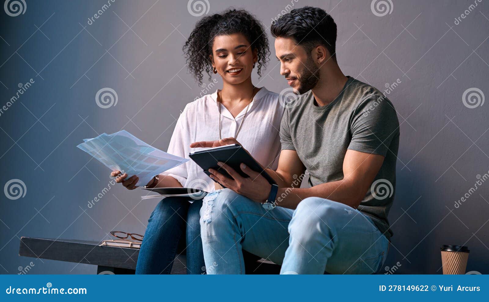 Planning, Team and Tablet for Professional Discussion about Digital ...