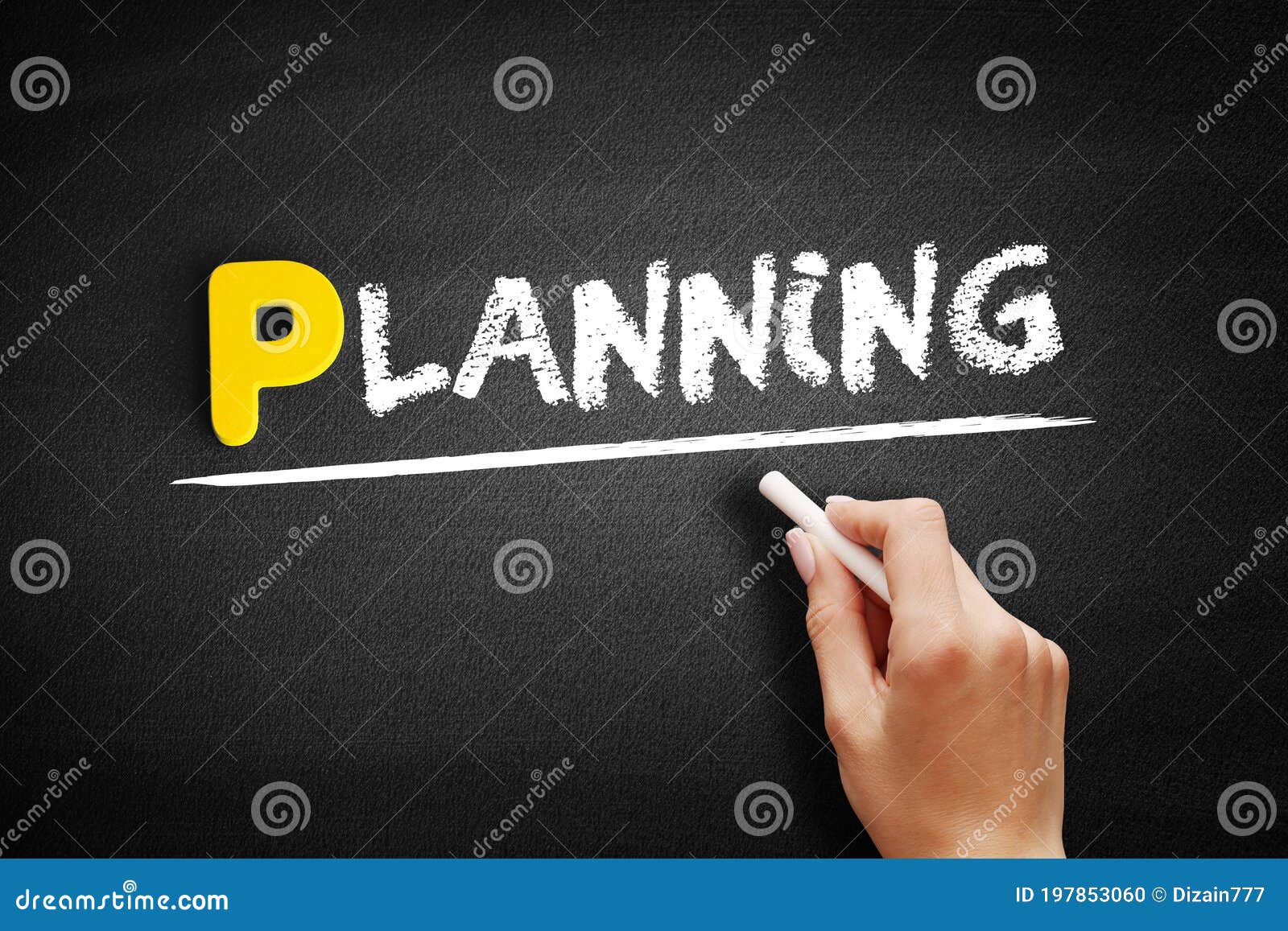 Planning Text on Blackboard Stock Photo - Image of notebook ...