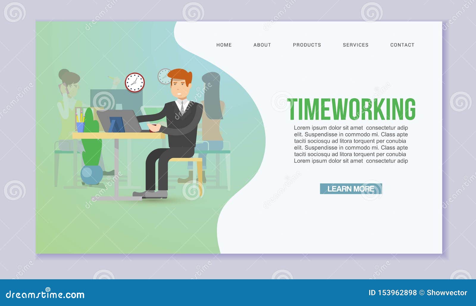 Planning Timework Management People Vector Illustration. Business Start ...