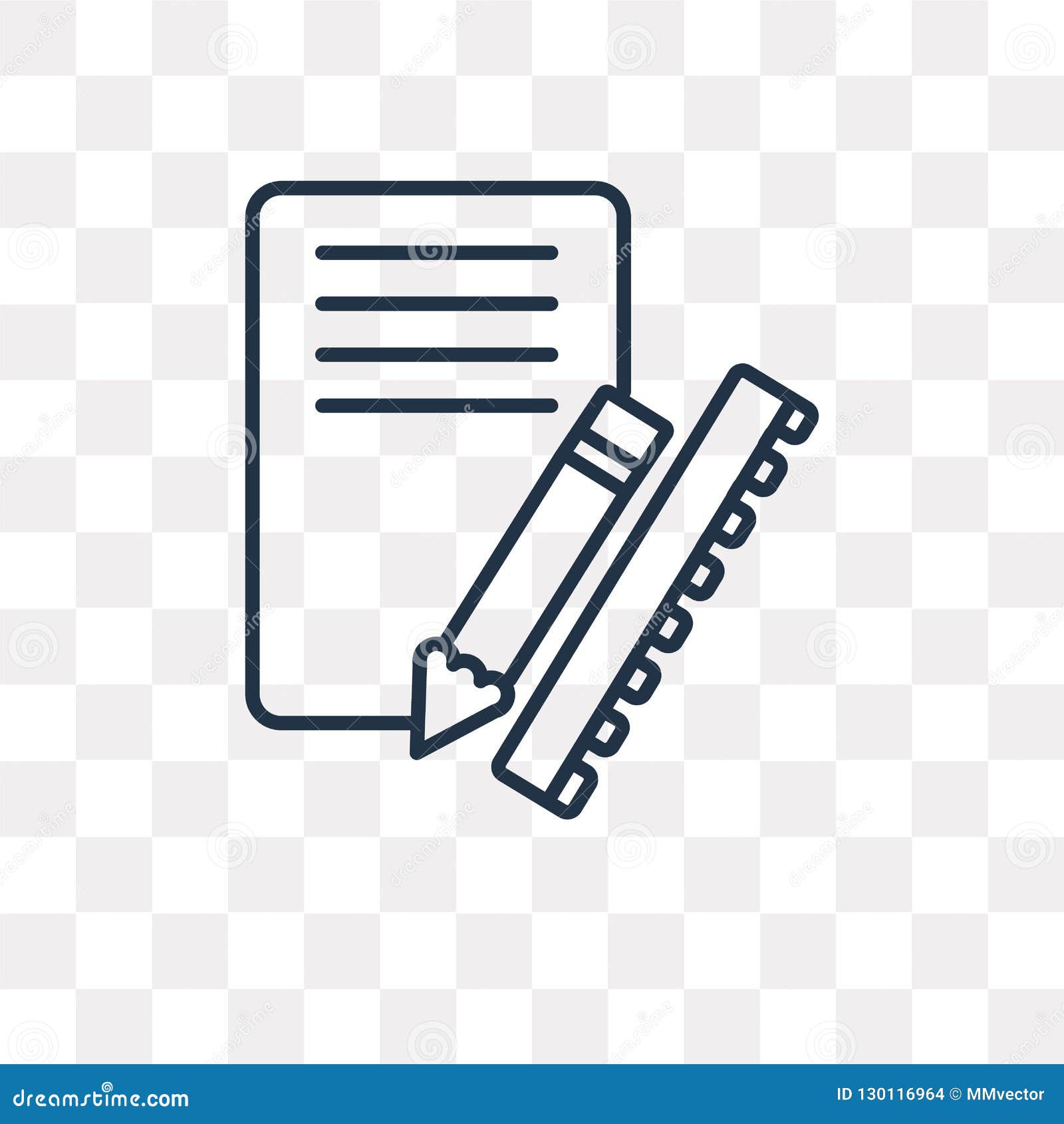 Planning Vector Icon Isolated on Transparent Background, Linear Stock ...