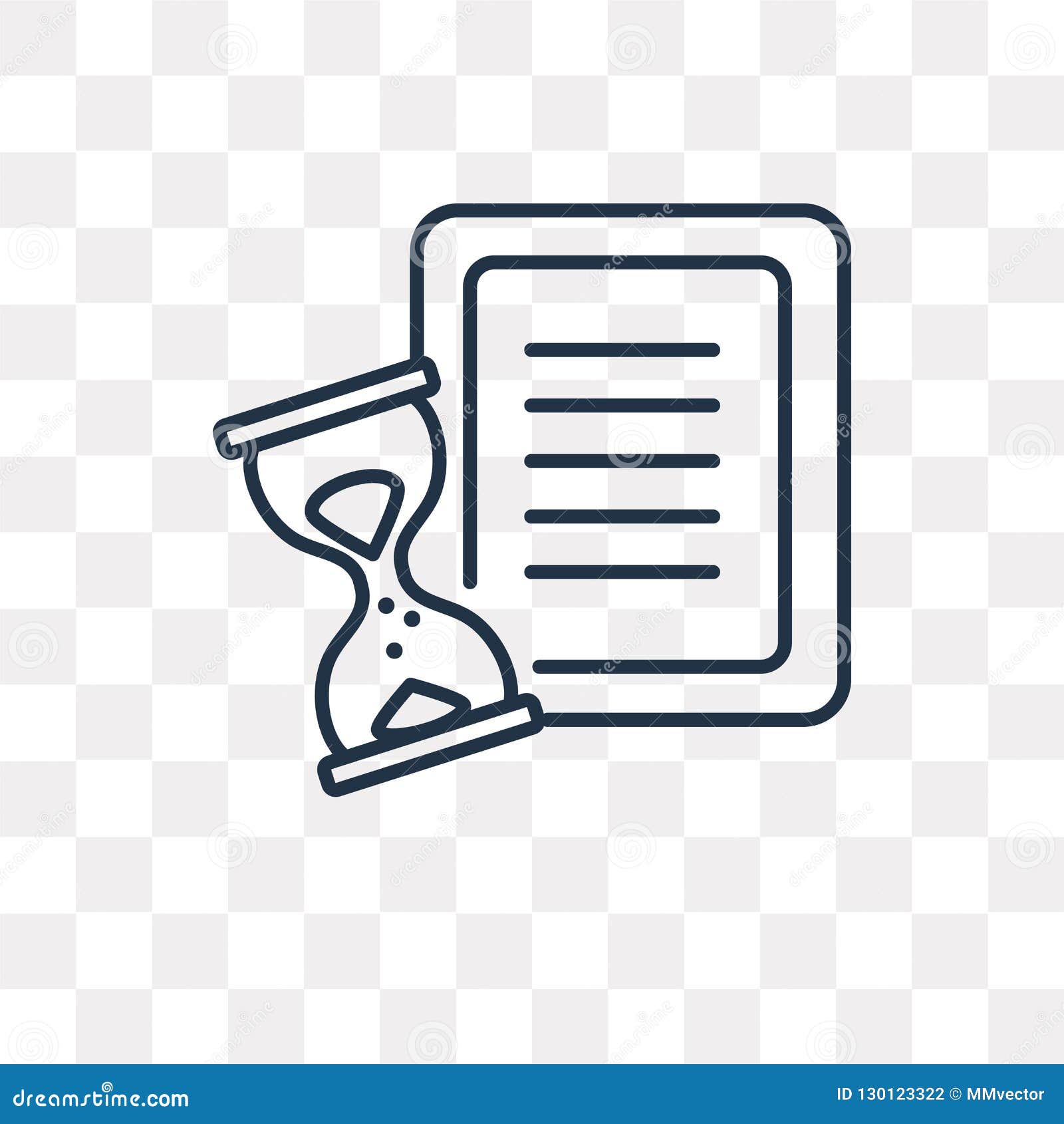 Planning Vector Icon Isolated On Transparent Background, Linear ...