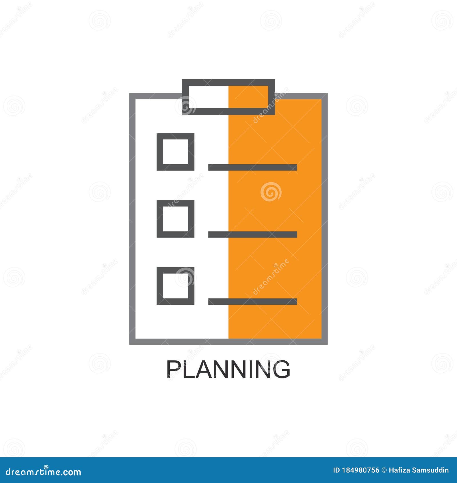Planning. Vector Illustration Decorative Design Stock Illustration ...