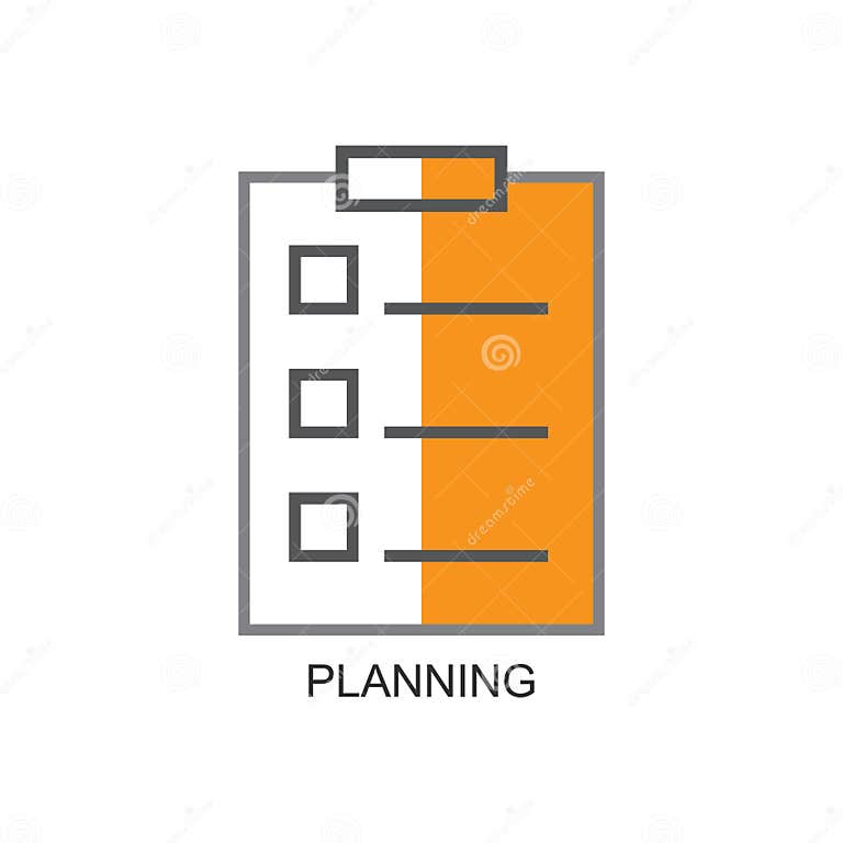 Planning. Vector Illustration Decorative Design Stock Illustration ...