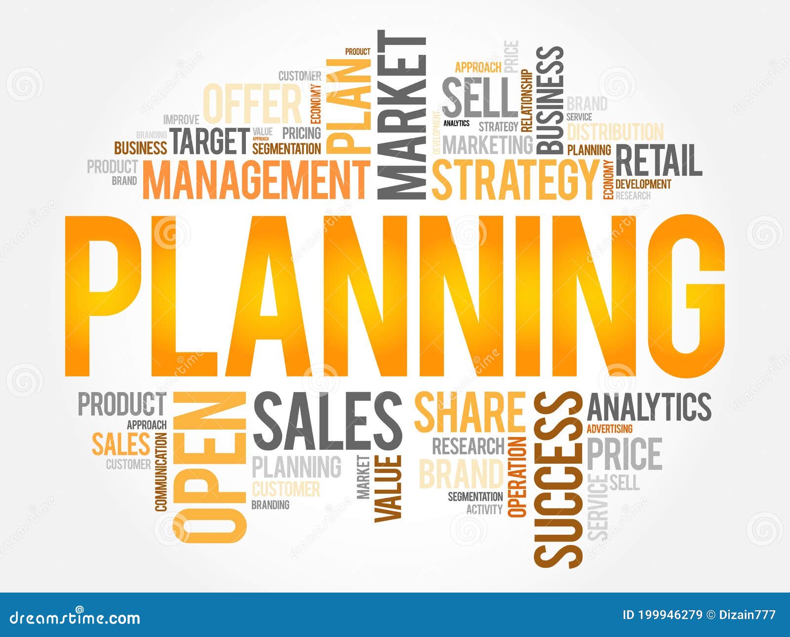 Planning word cloud stock illustration. Illustration of project - 199946279