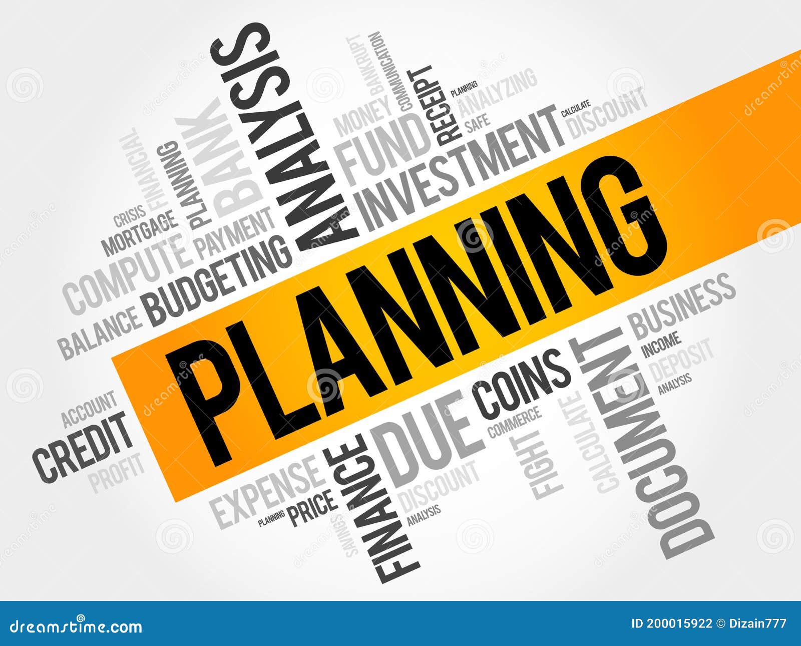 PLANNING word cloud stock illustration. Illustration of customer ...