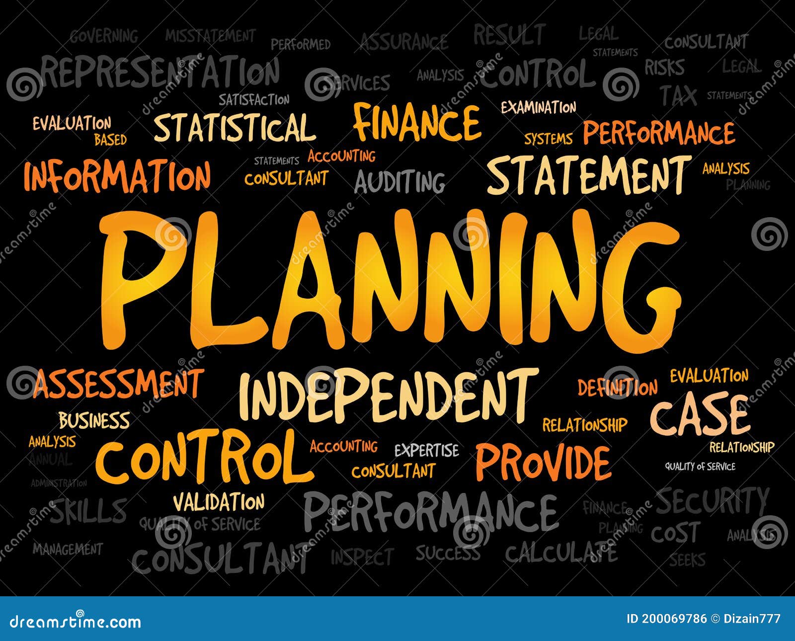 PLANNING word cloud stock illustration. Illustration of decision ...