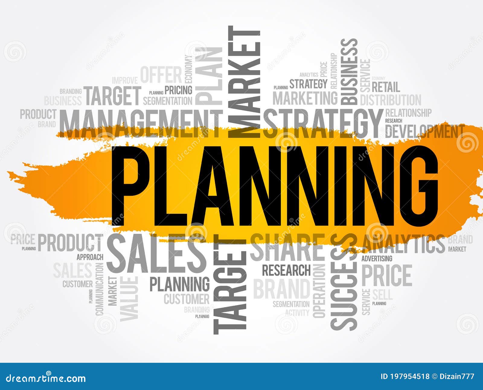 PLANNING Word Cloud Collage Stock Illustration - Illustration of ...