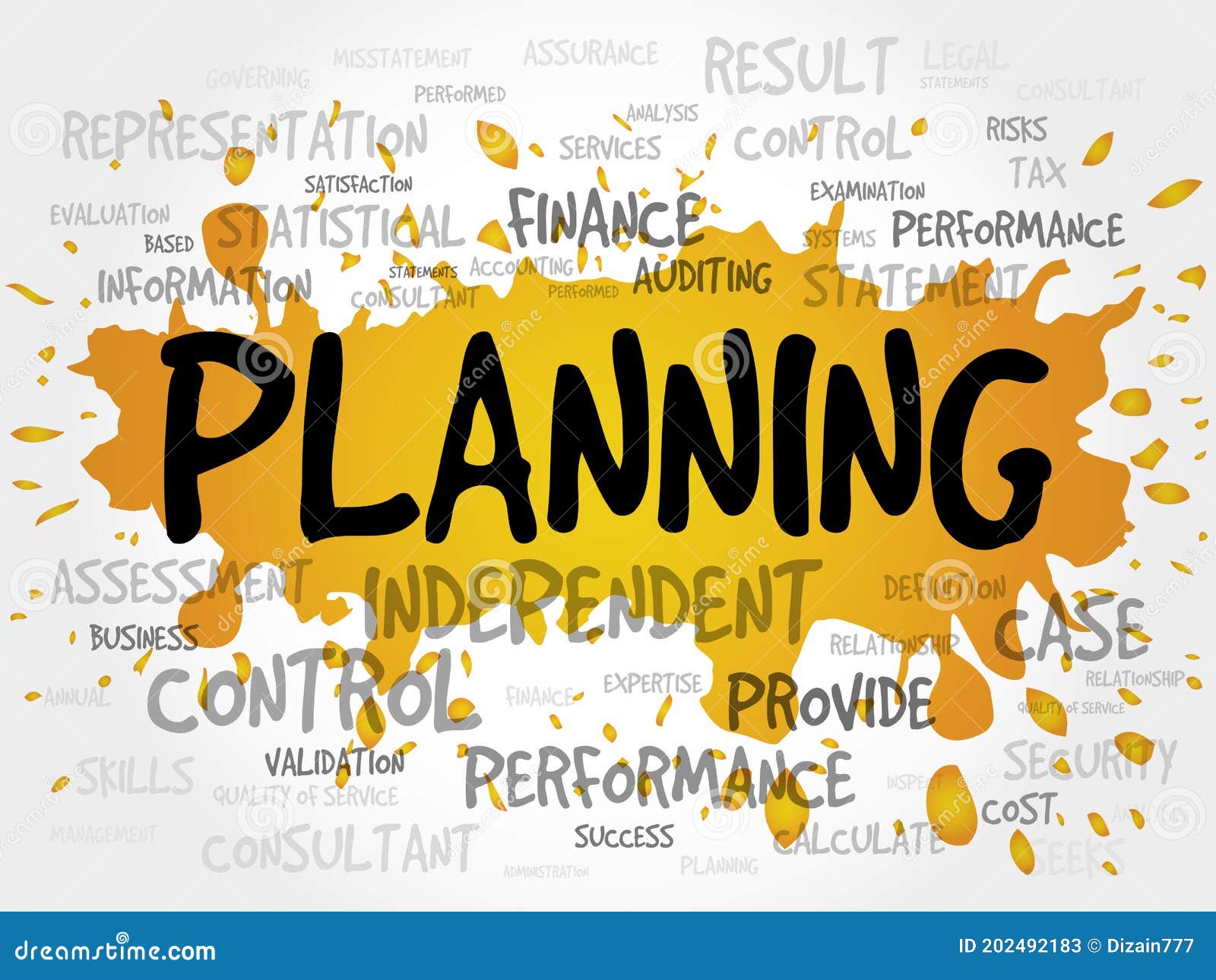 PLANNING word cloud stock illustration. Illustration of decision ...