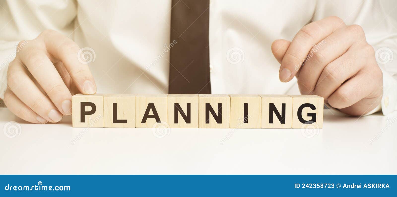 Planning Word Made with Building Blocks, Concept Stock Image - Image of ...