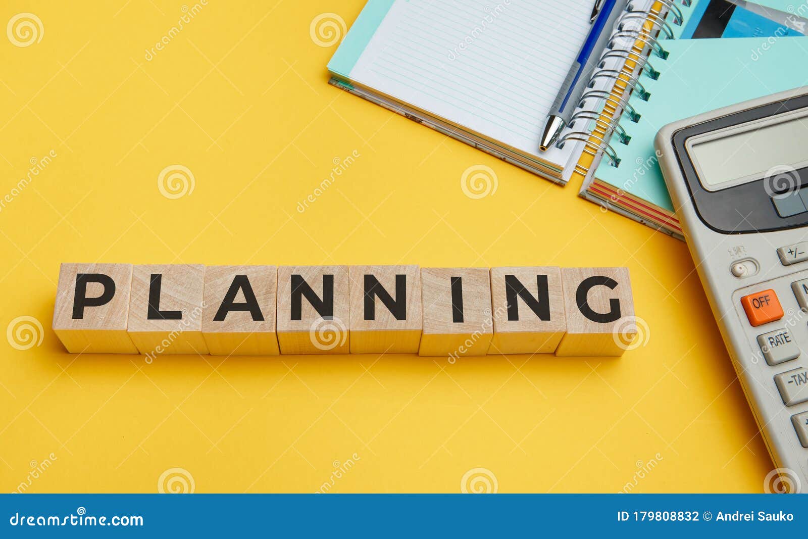 PLANNING Word from Wooden Blocks Stock Photo - Image of concept ...