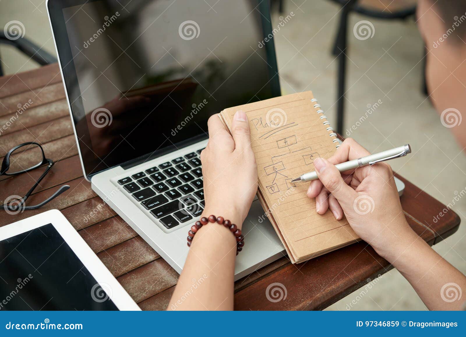 Planning work stock image. Image of person, freelancer - 97346859