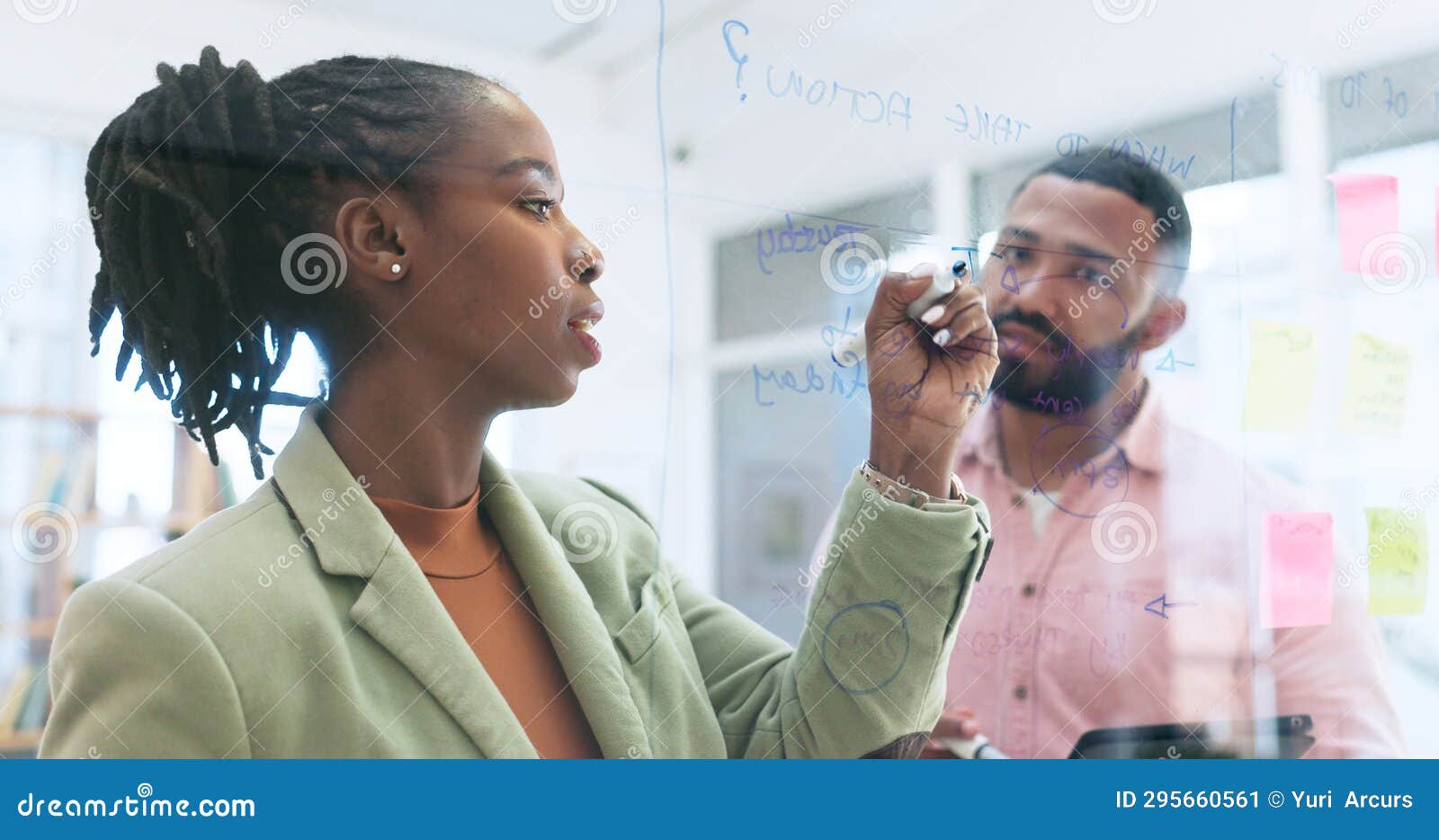 Planning, Writing and Business People in Office Meeting for ...