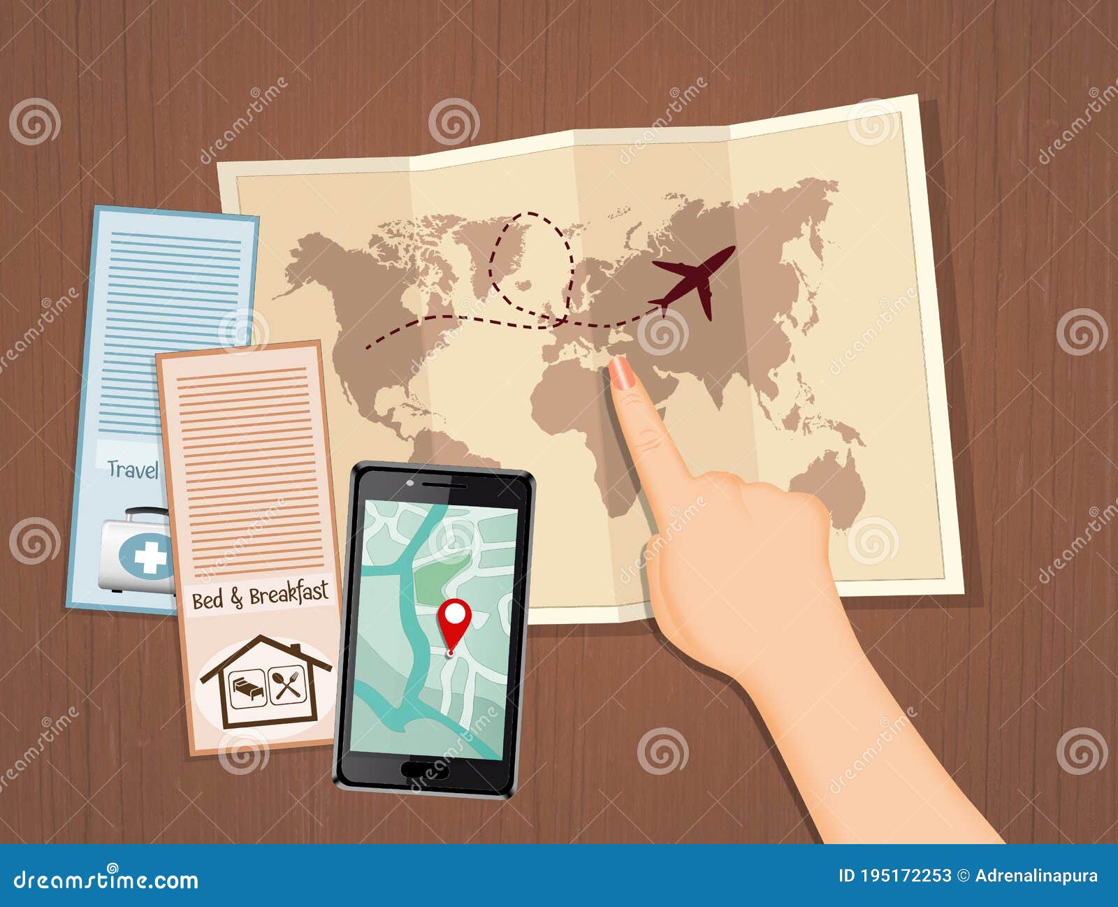 Planning your holiday stock illustration. Illustration of excursion ...