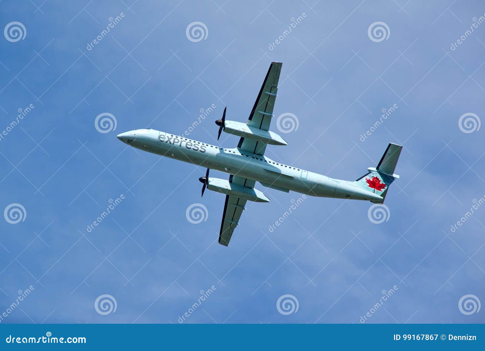 Plano De Aterrissagem Expresso De Air Canada Fotografia Editorial ...