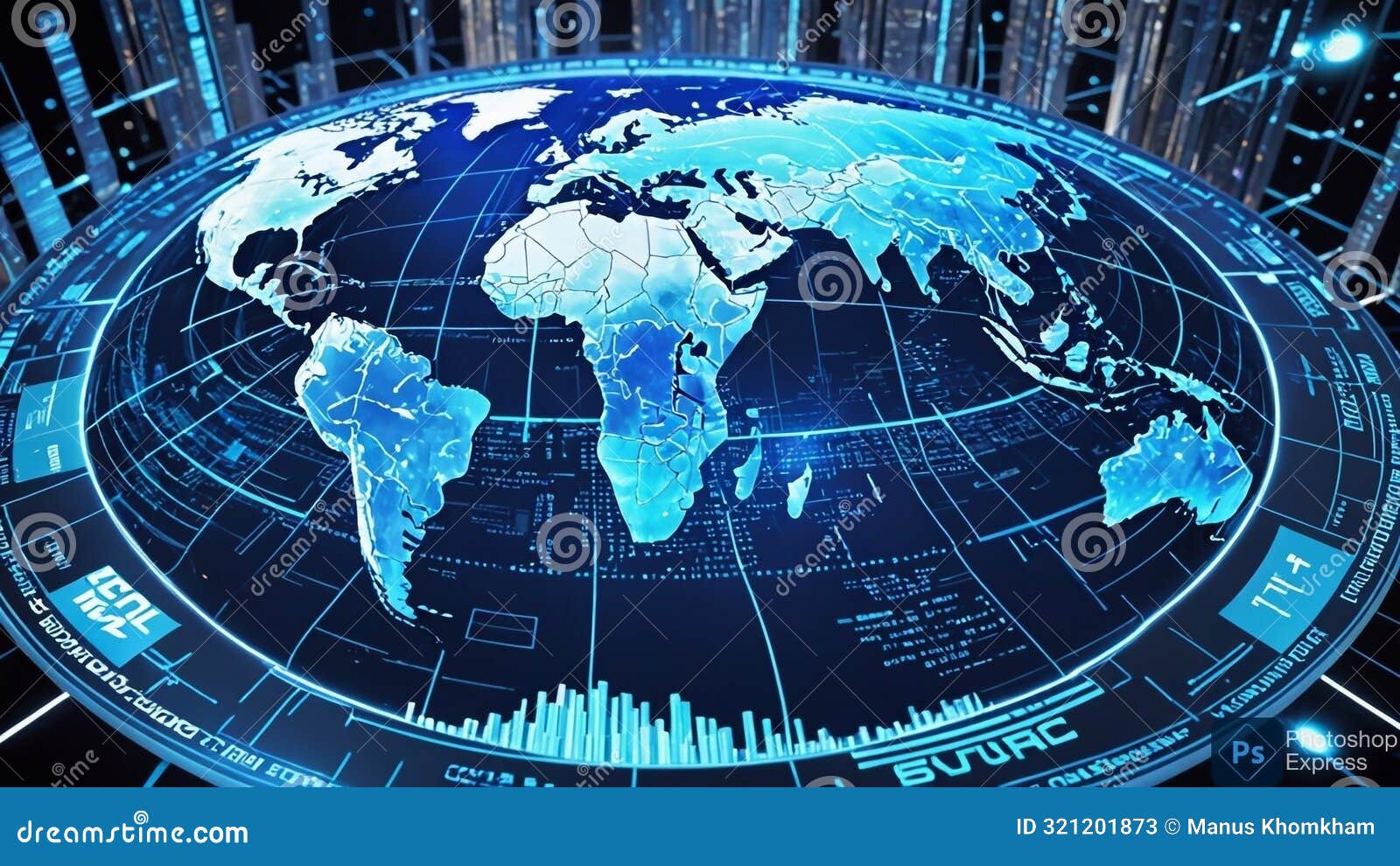 Plano De Fundo Do Conceito De Mapa Global Gera Ai Ilustração Stock ...