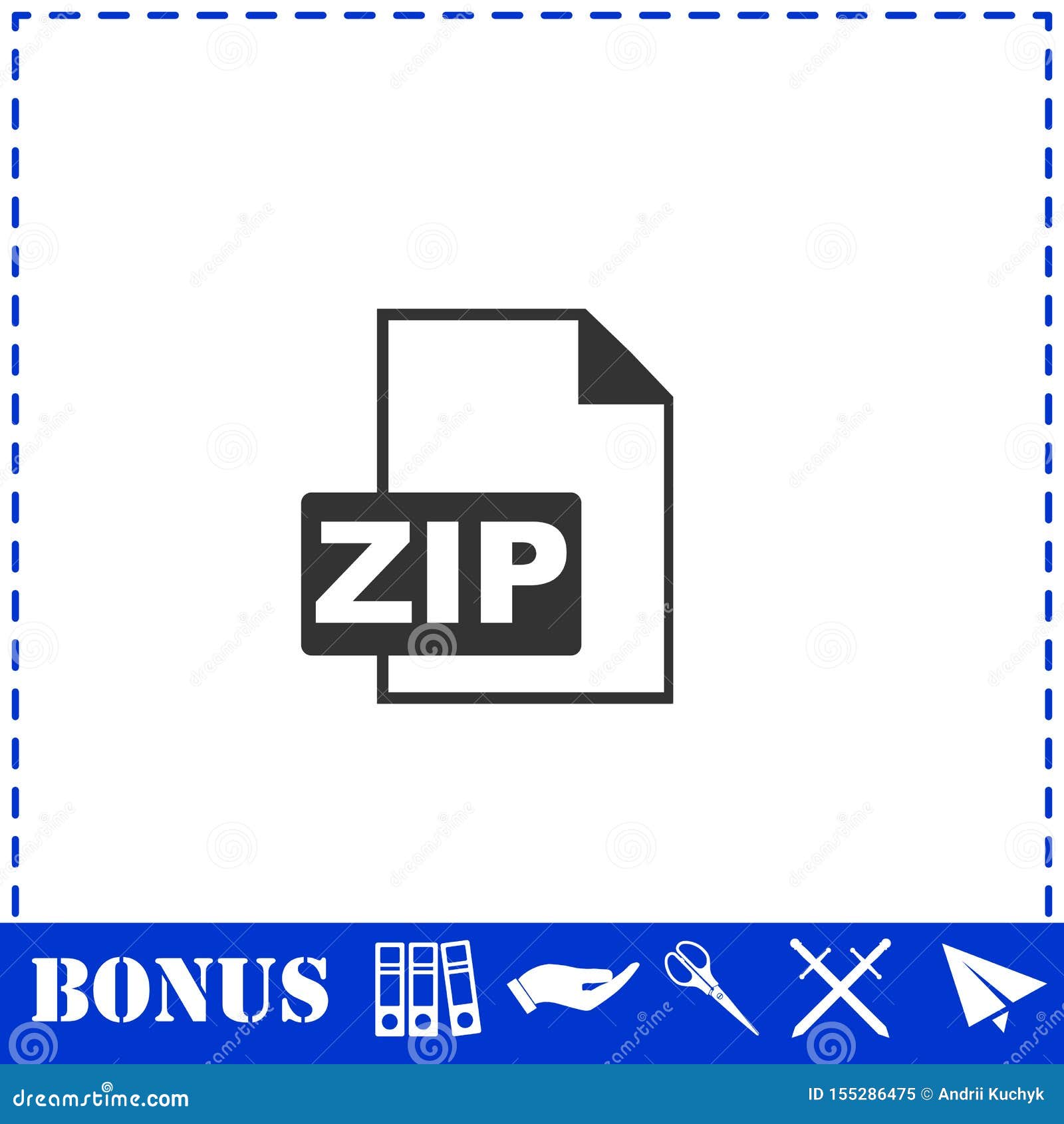 Plano Del Icono Del Archivo ZIP Ilustración del Vector - Ilustración de ...