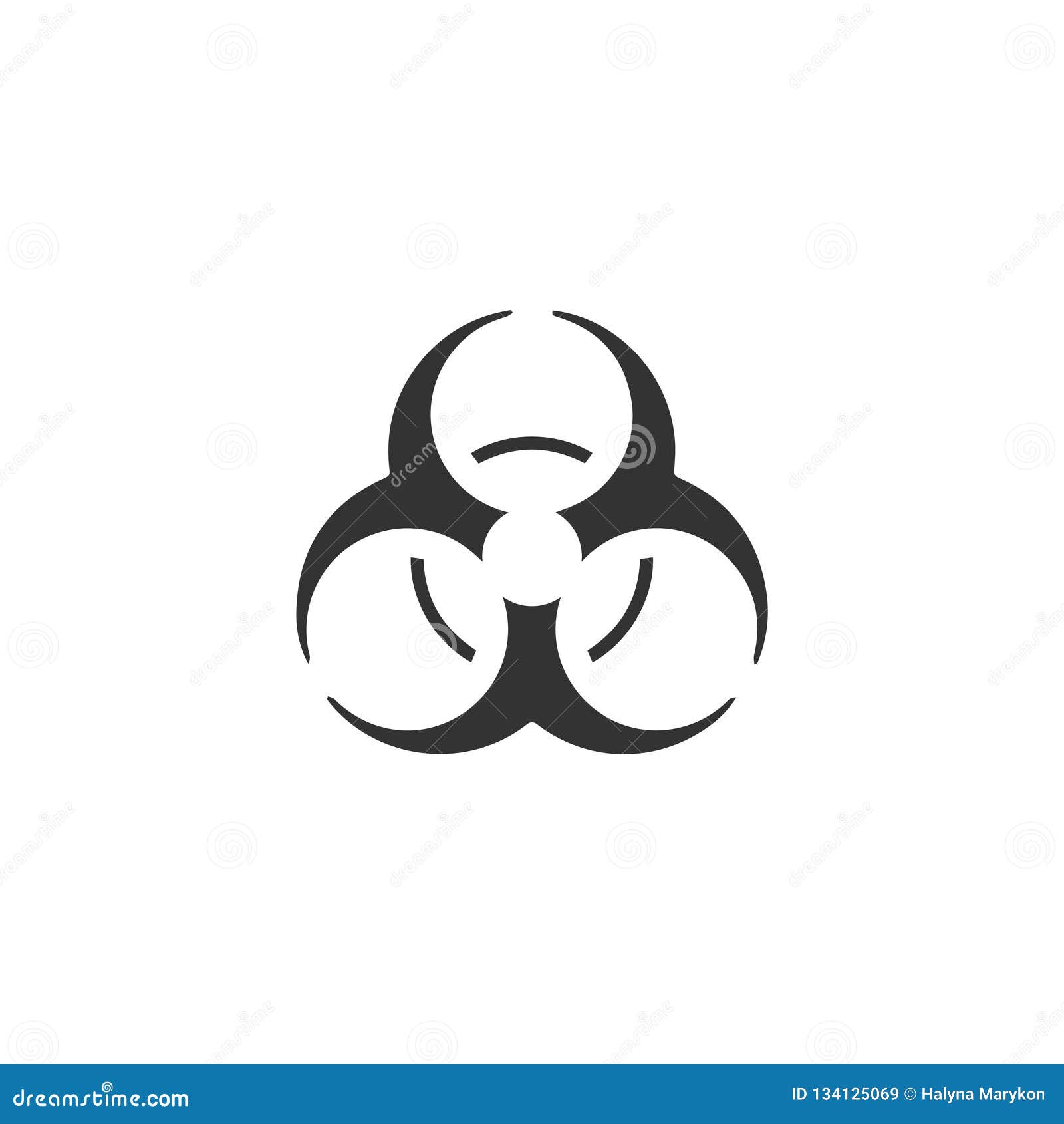 Plano Del Icono Del Biohazard Stock de ilustración - Ilustración de ...