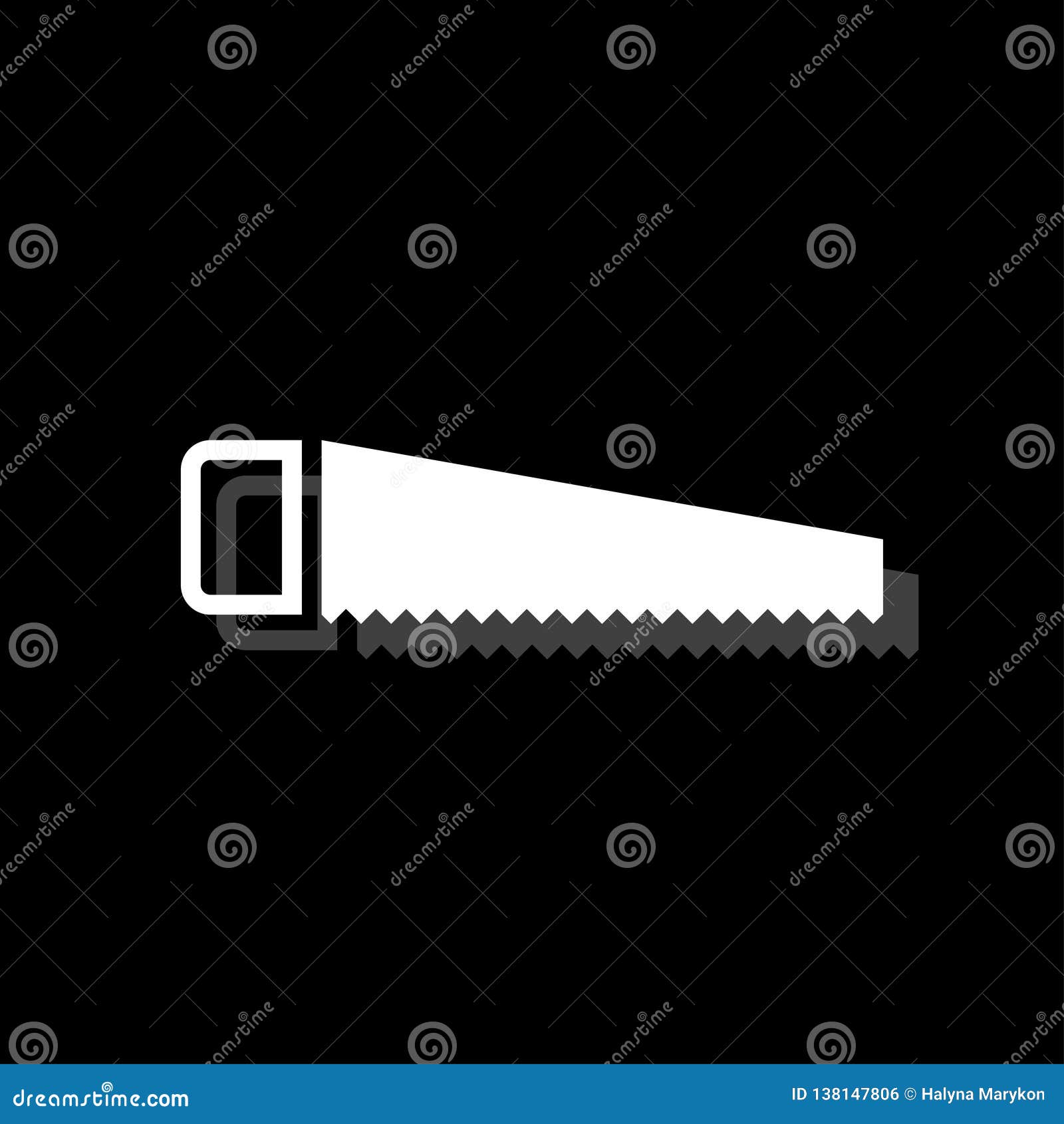 Plano Del Icono De La Sierra Stock de ilustración - Ilustración de ...