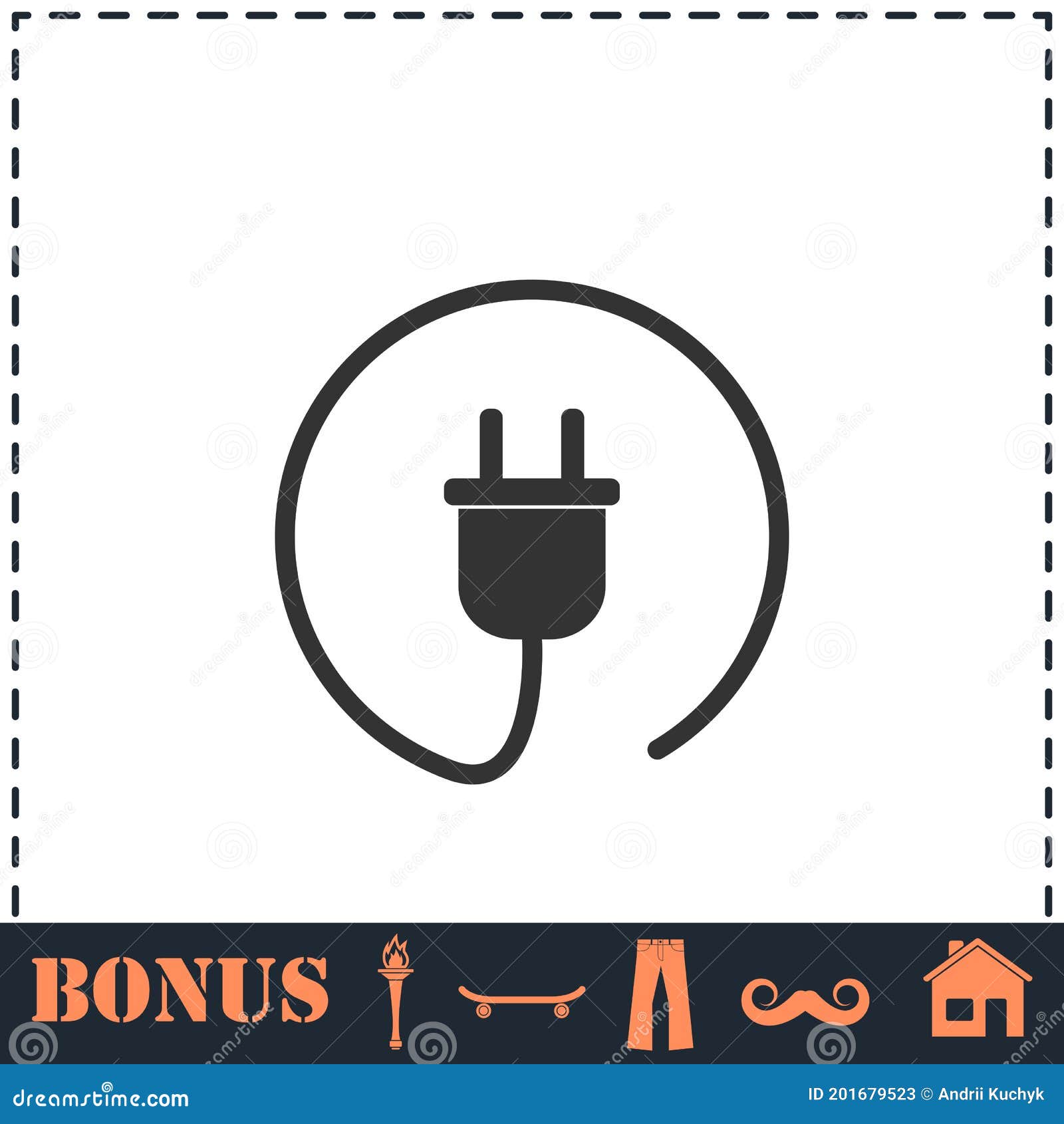 Plano Del Icono Del Enchufe Stock de ilustración - Ilustración de ...