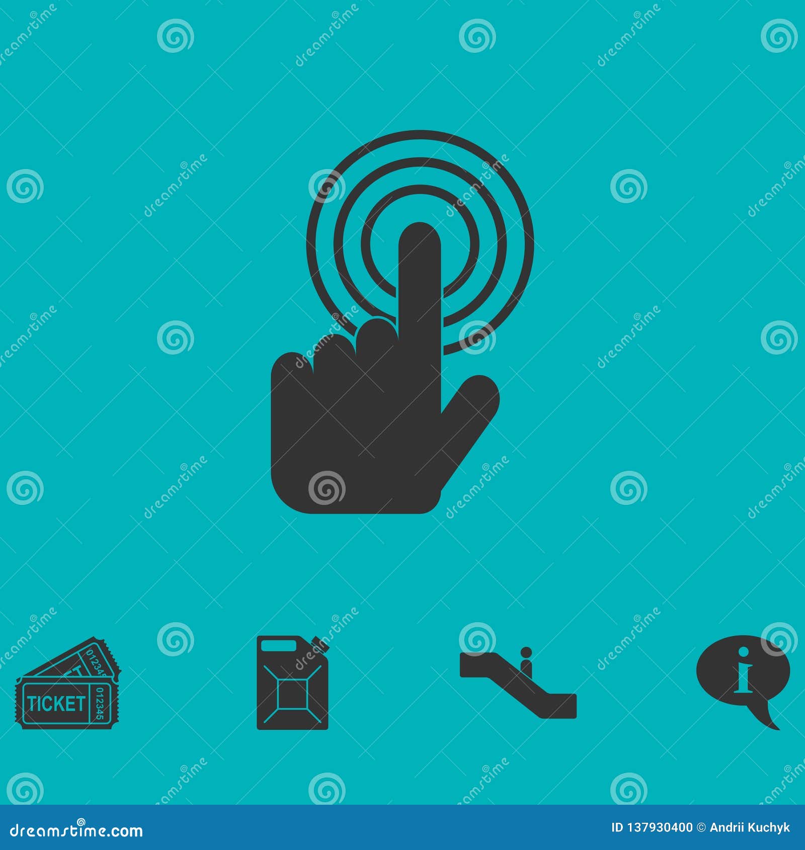 Plano del icono del tecleo ilustración del vector. Ilustración de ...