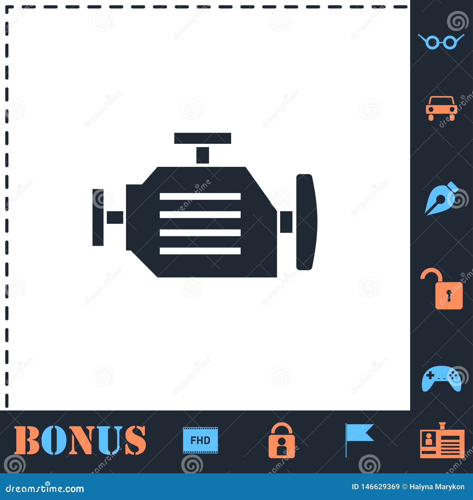 Plano do ?cone do motor ilustração do vetor. Ilustração de conceito ...