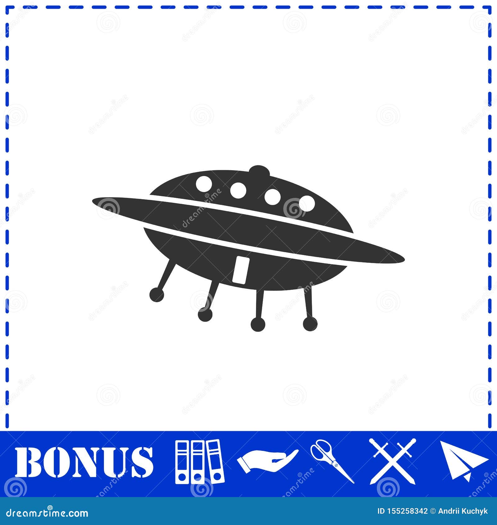 Plano do ?cone do UFO ilustração do vetor. Ilustração de astronomia ...