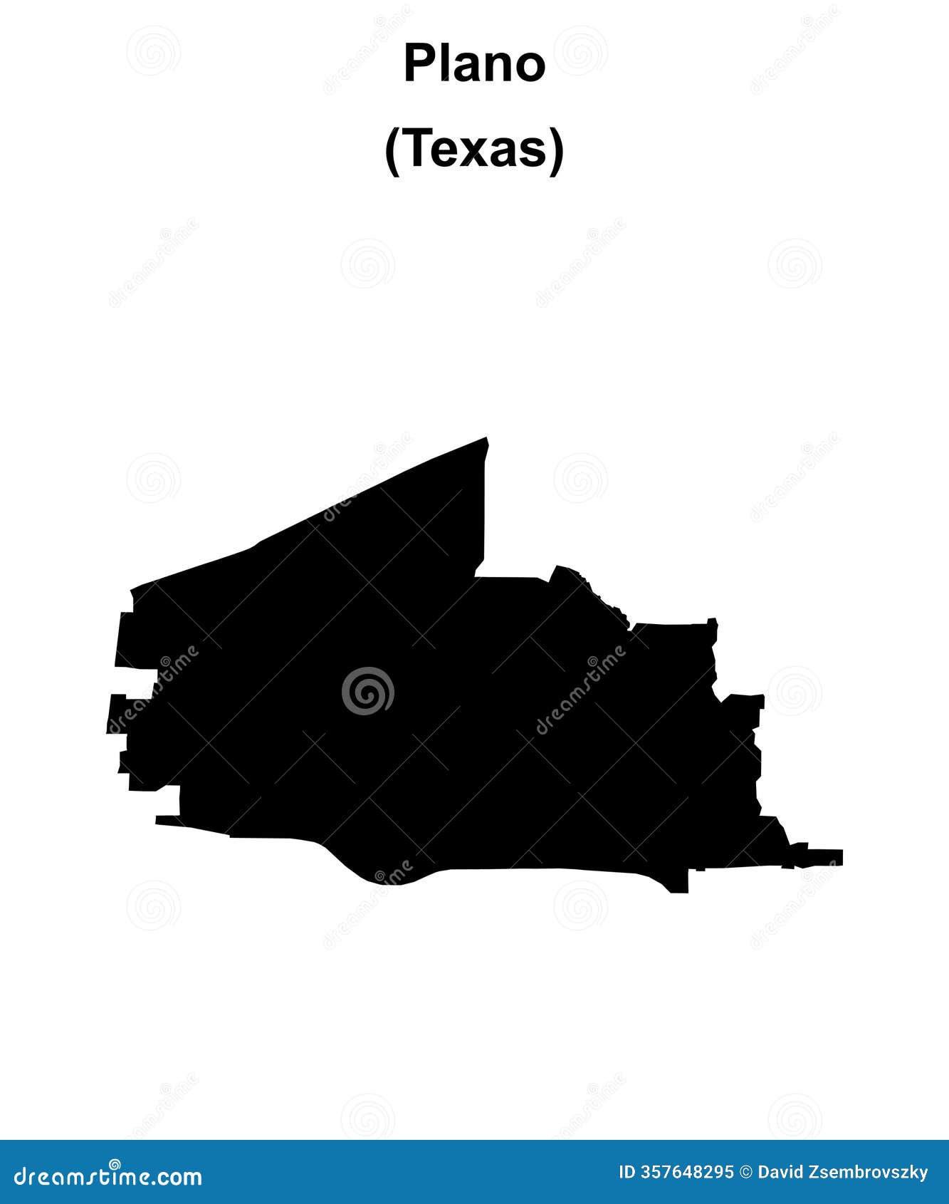 Plano Area Map With Labels And Neighborhoods - One Color, Minimalistic ...