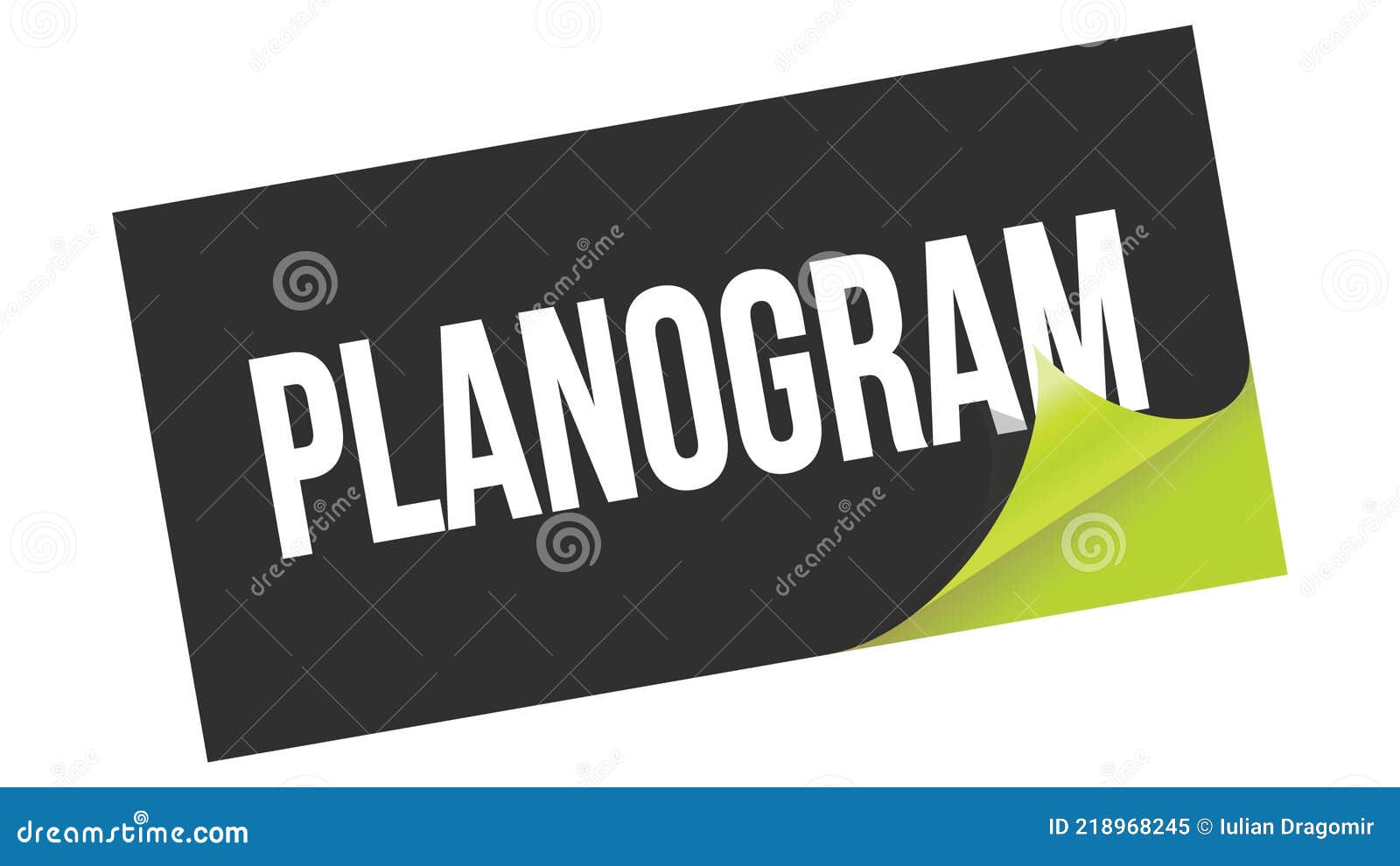 PLANOGRAM Text on Black Green Sticker Stamp Stock Illustration ...