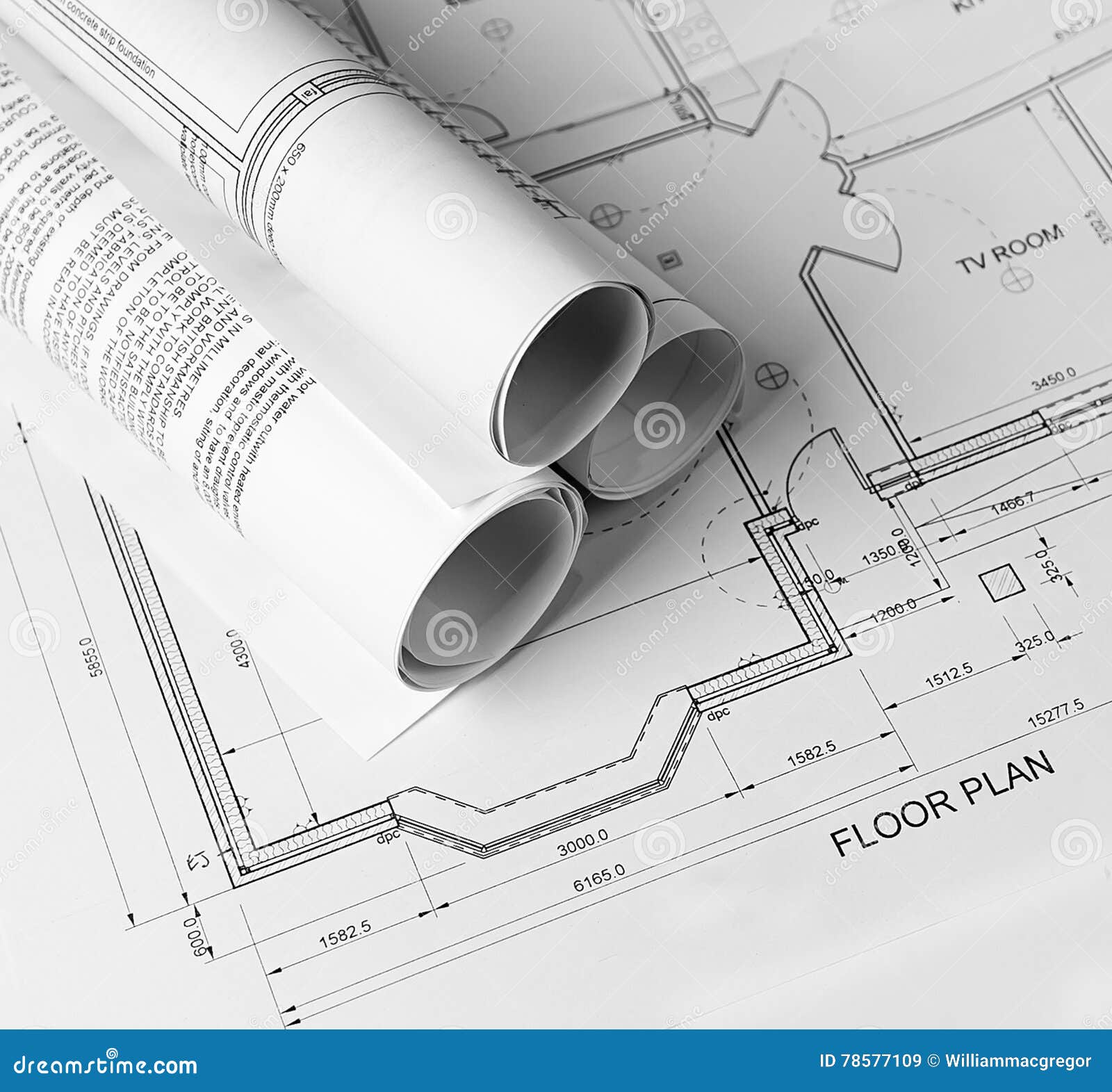 Plans stock image. Image of designer, renovation, design - 78577109