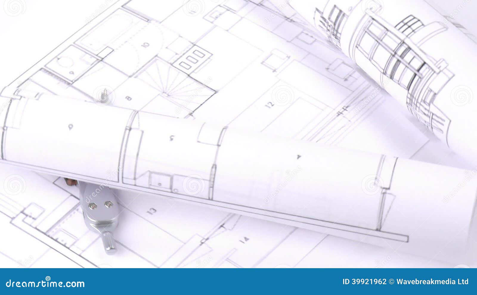 Plans and Blueprints Turning Stock Footage - Video of blueprint, look ...