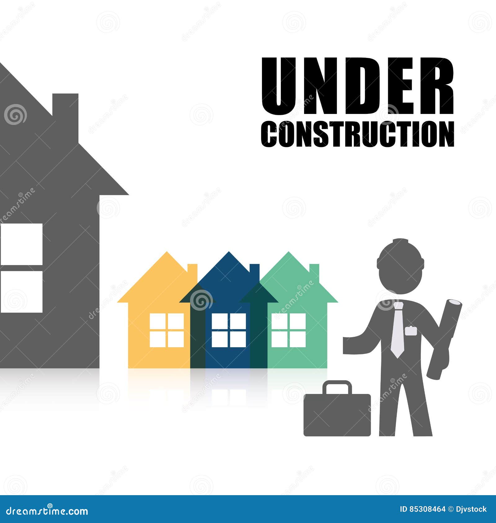 Plans De Portfolio Professionnels En Construction D'architecte Illustration Stock - Illustration ...