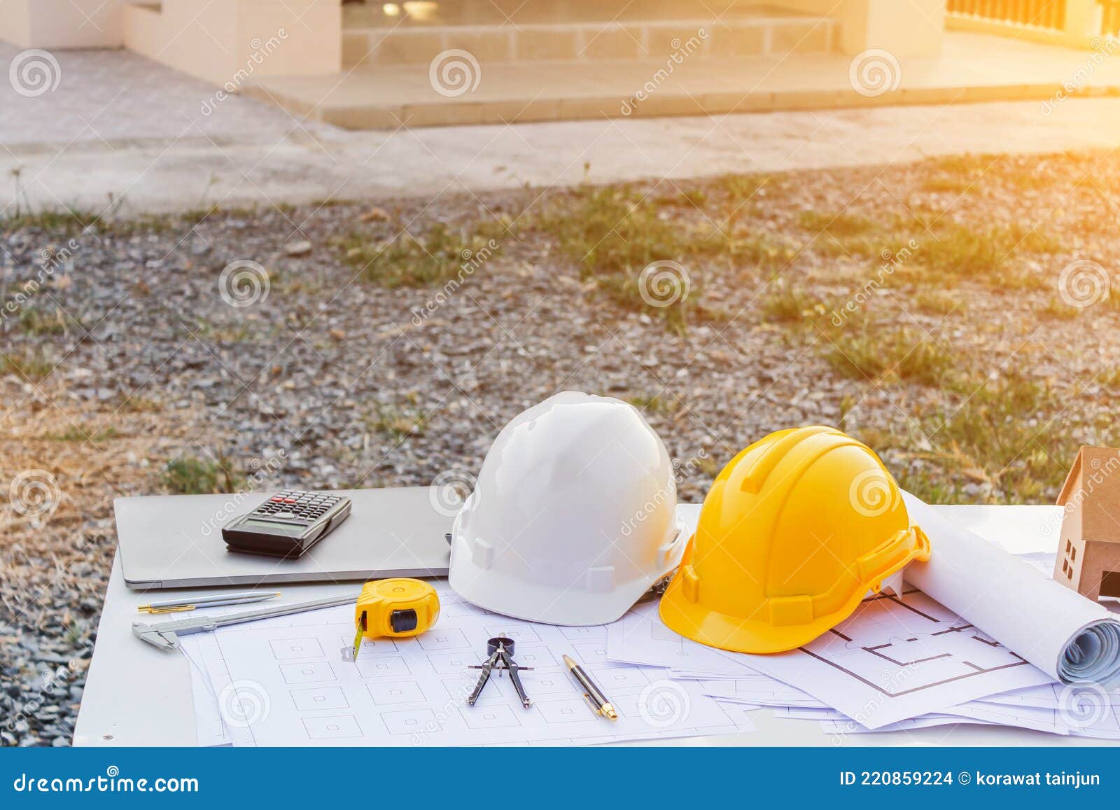 Plans and Documents are Placed on Desks in the Engineering Team`s ...