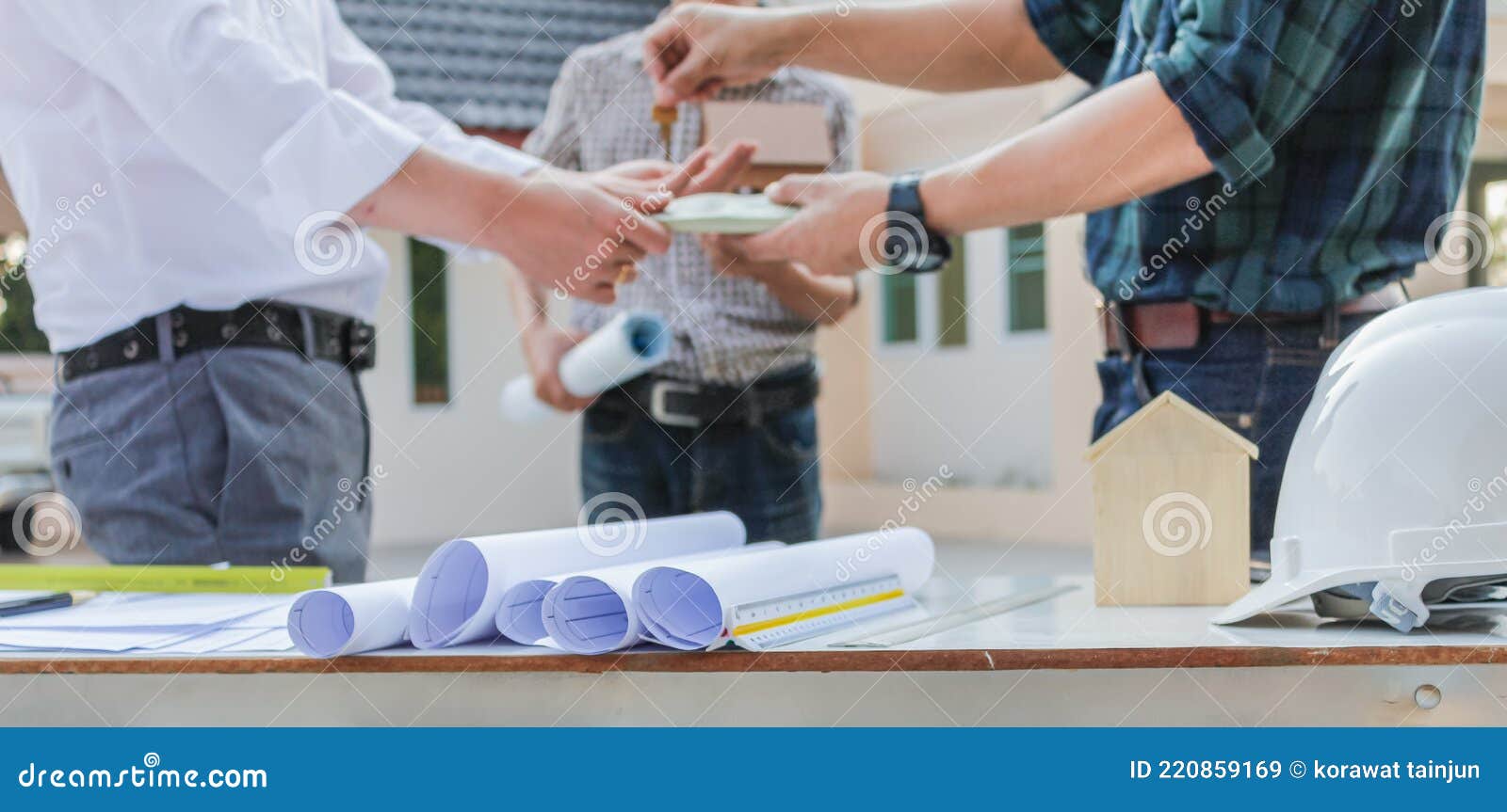 Plans and Documents are Placed on Desks in the Engineering Team`s ...