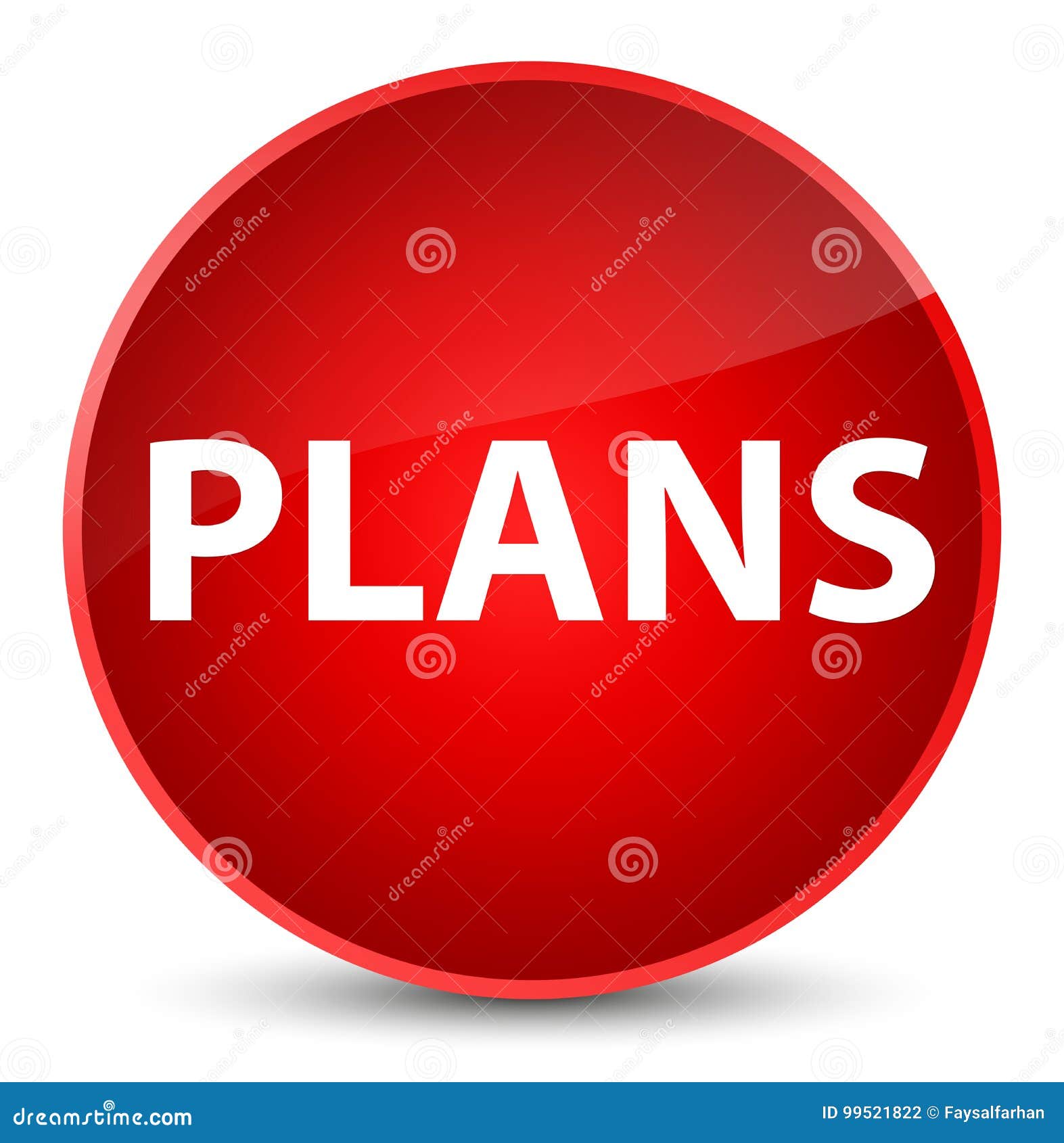 Plans Elegant Red Round Button Stock Illustration - Illustration of ...