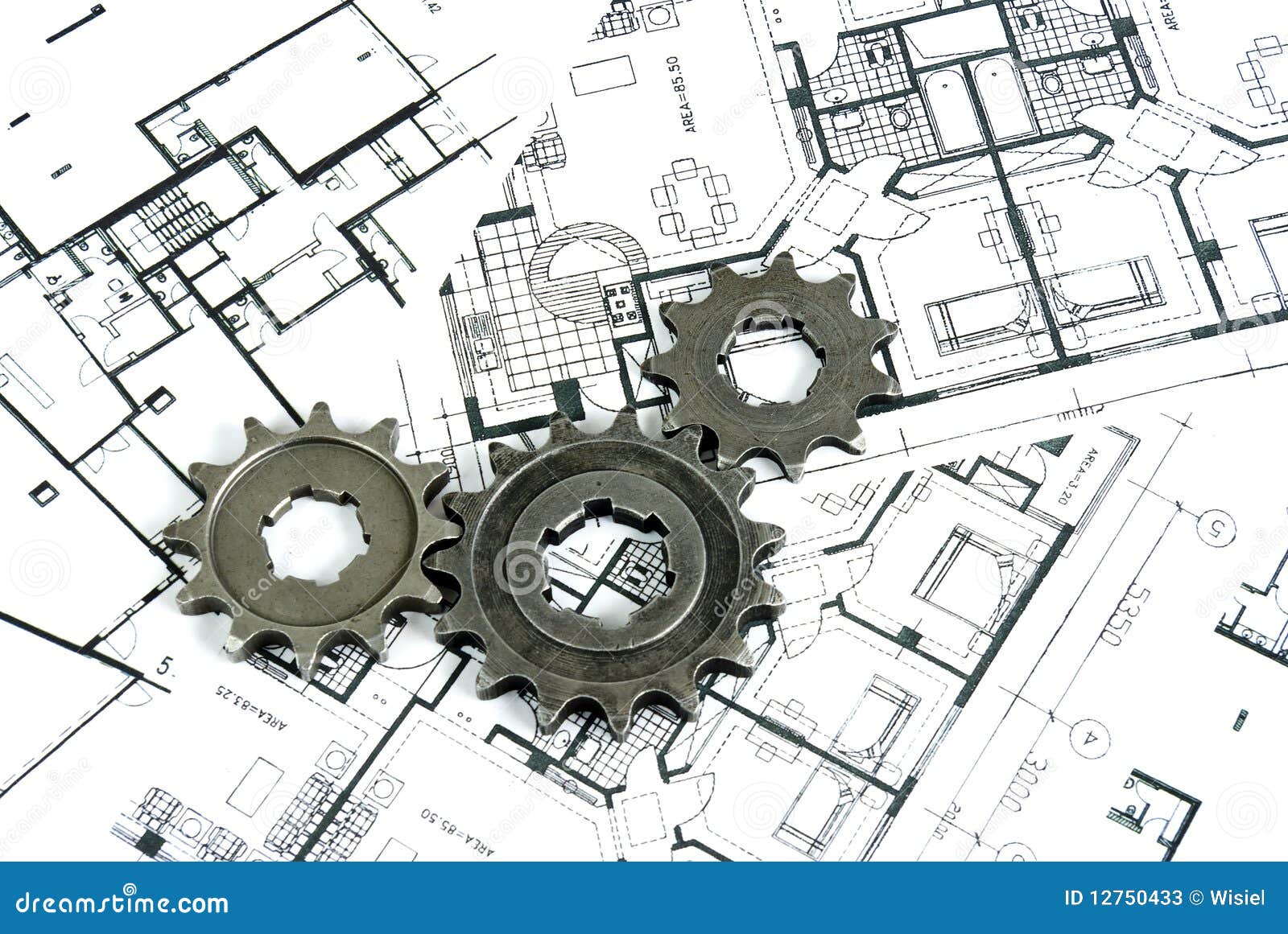 Plans With Gears Stock Image | CartoonDealer.com #12750433