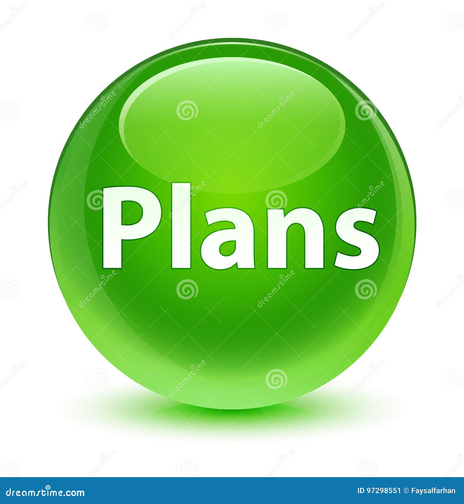Plans Glassy Green Round Button Stock Illustration - Illustration of ...