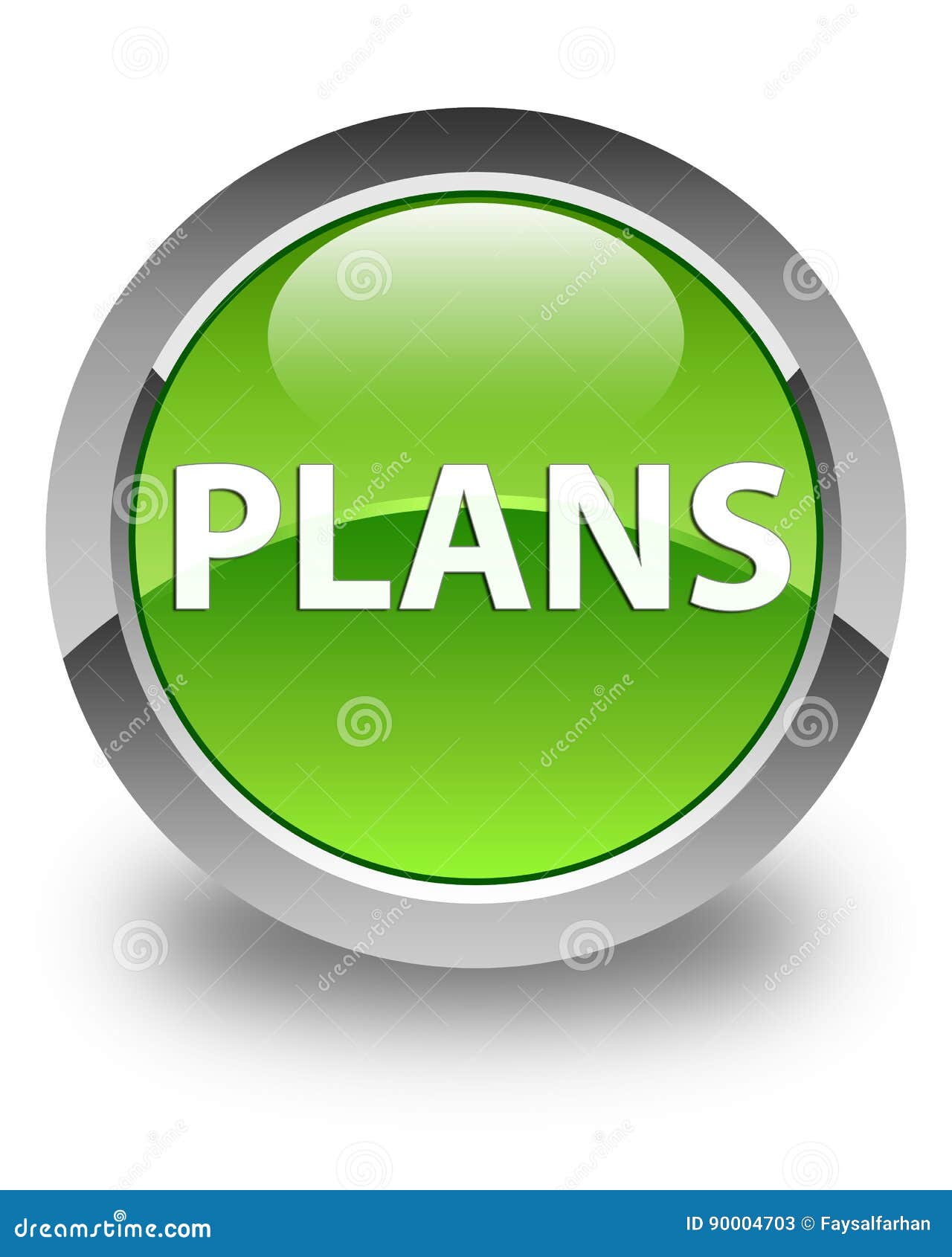 Plans Glossy Green Round Button Stock Illustration - Illustration of ...