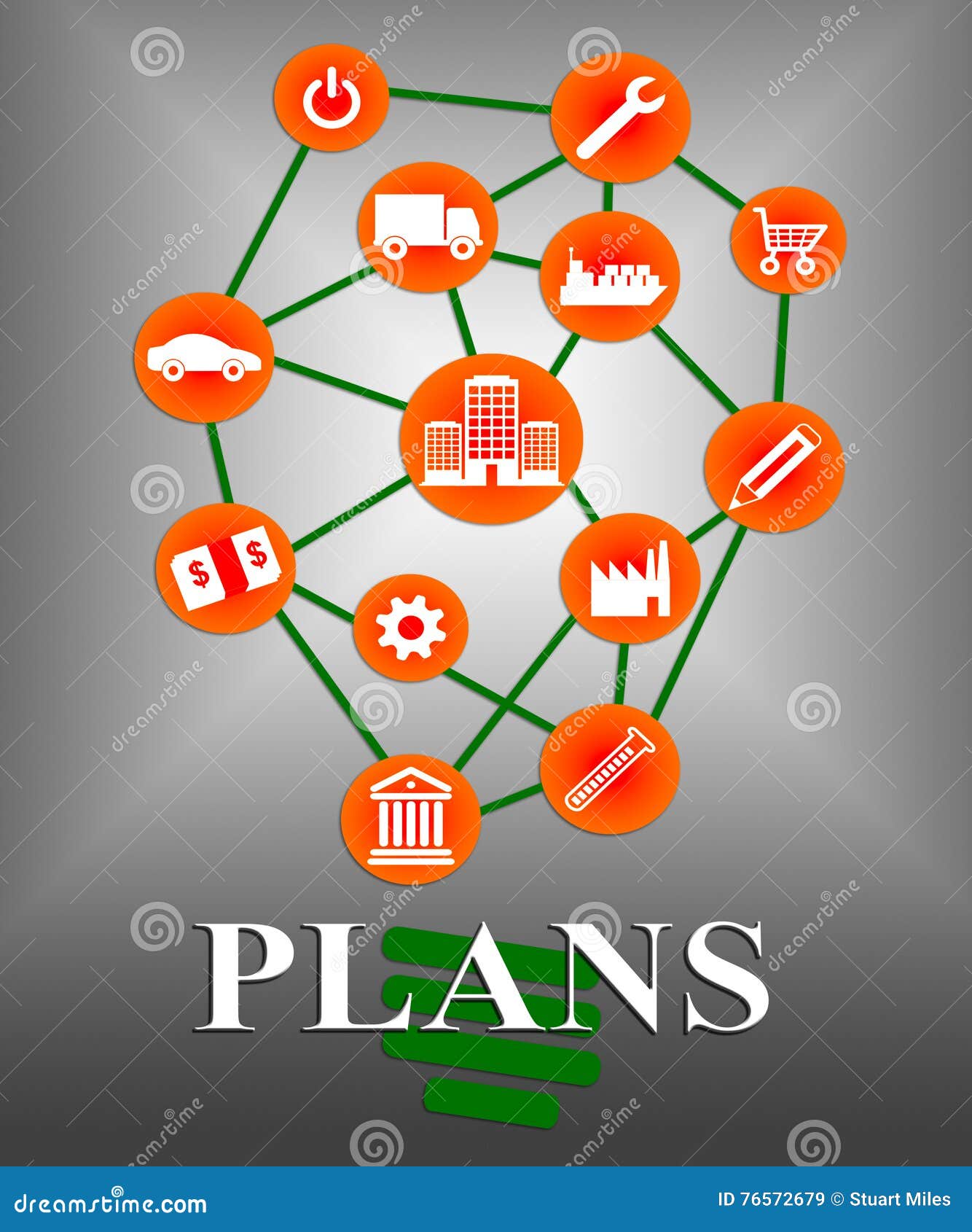 Plans Icons Shows Symbol Objective and Aspire Stock Illustration ...