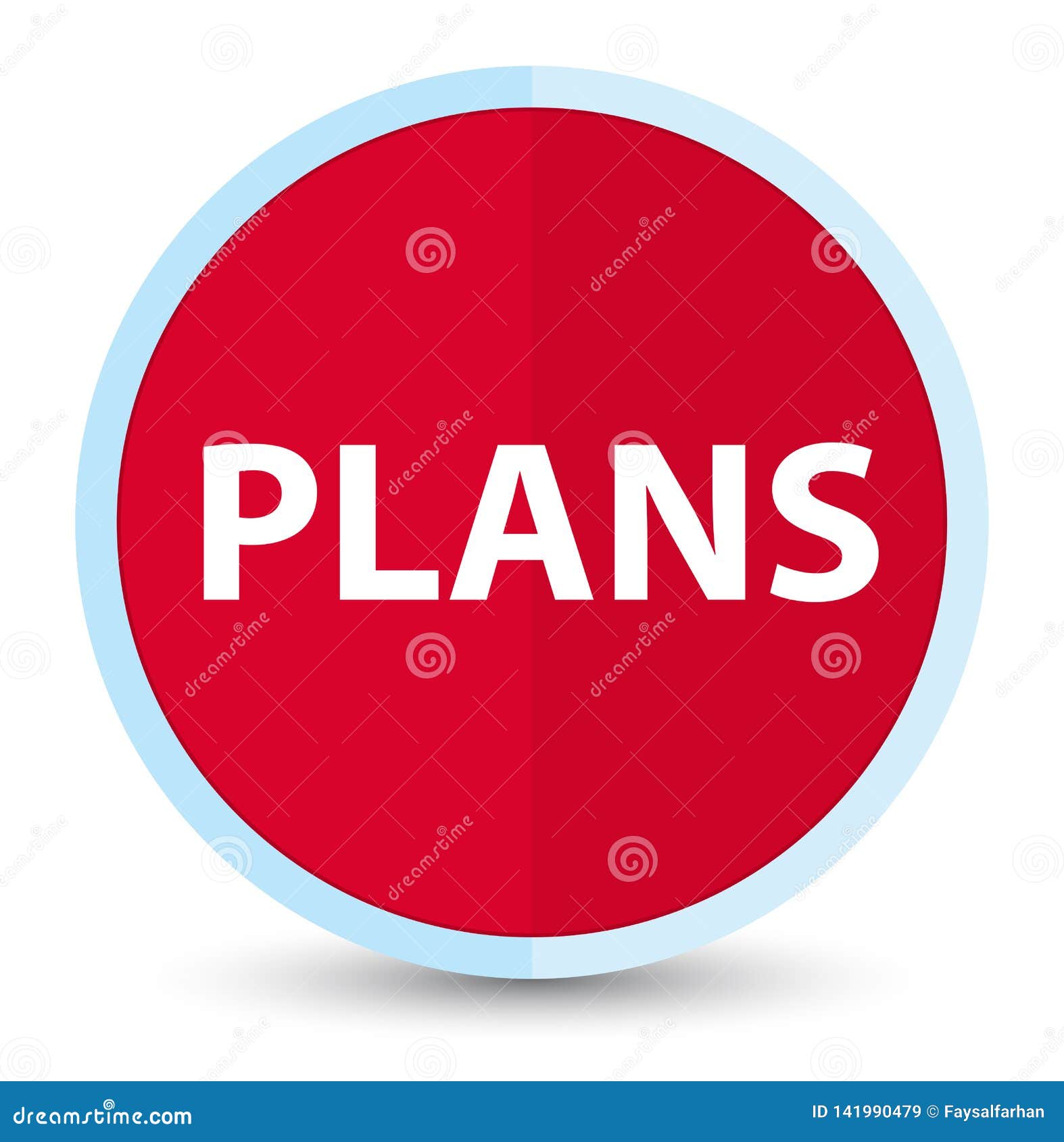 Plans Flat Prime Red Round Button Stock Vector - Illustration of ...