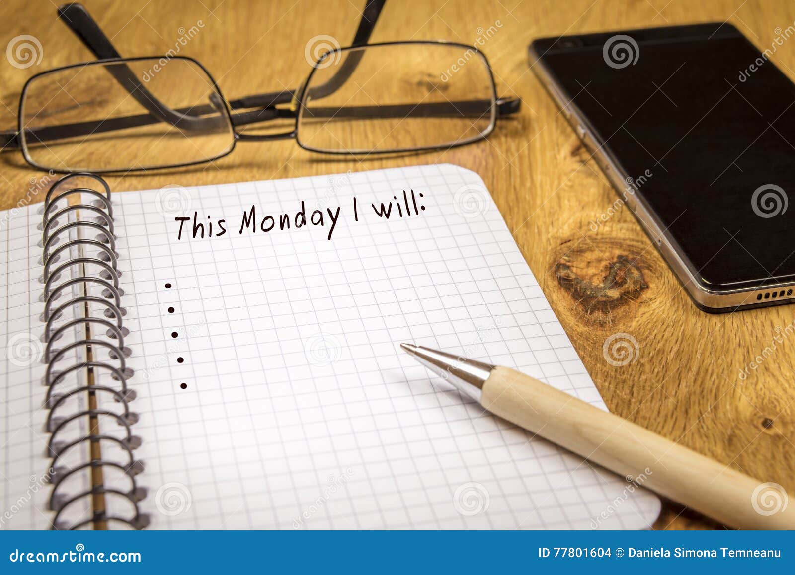 Plans for Monday concept stock photo. Image of space - 77801604