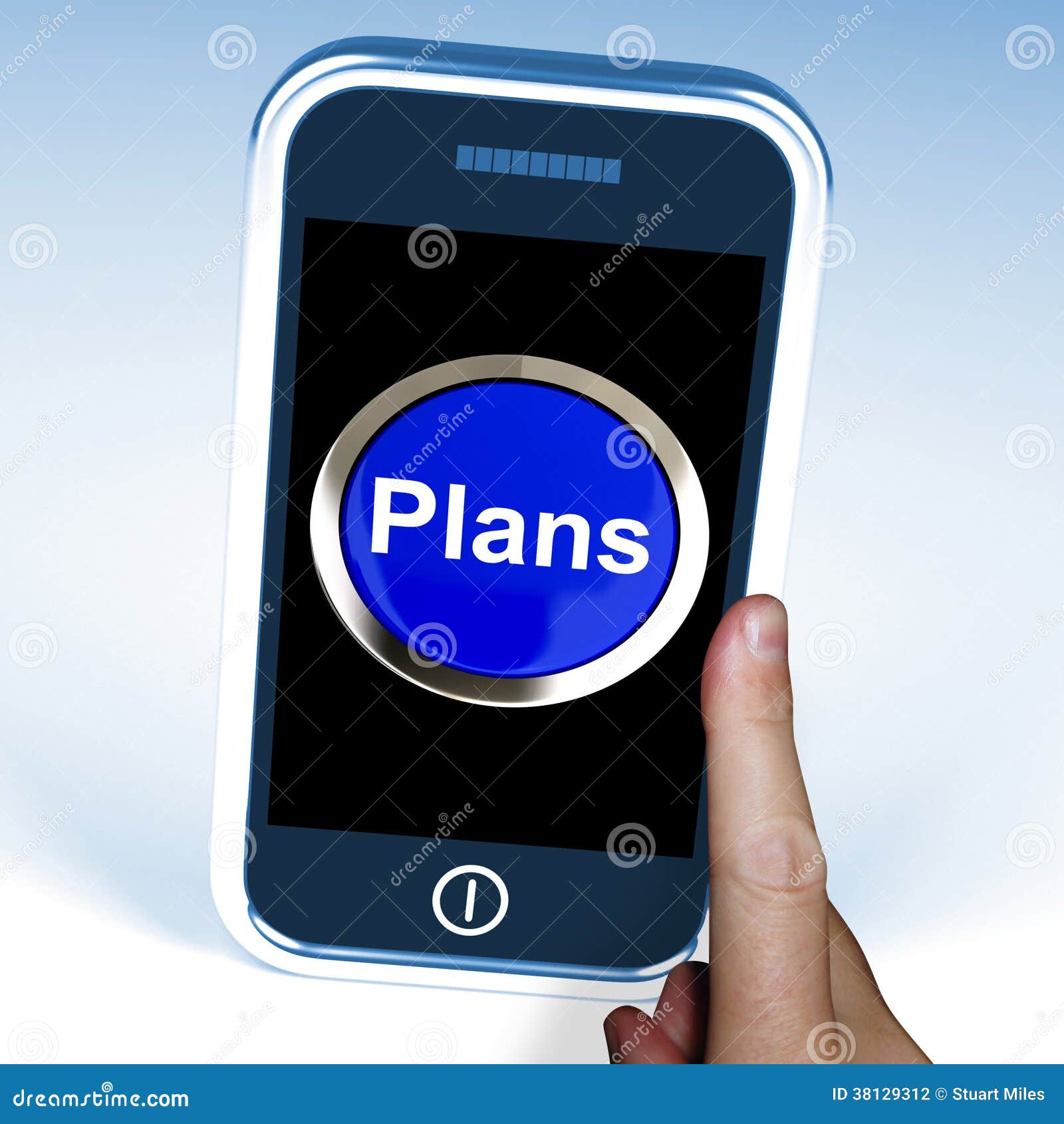 Plans on Phone Shows Objectives Planning Stock Photo - Image of mission ...
